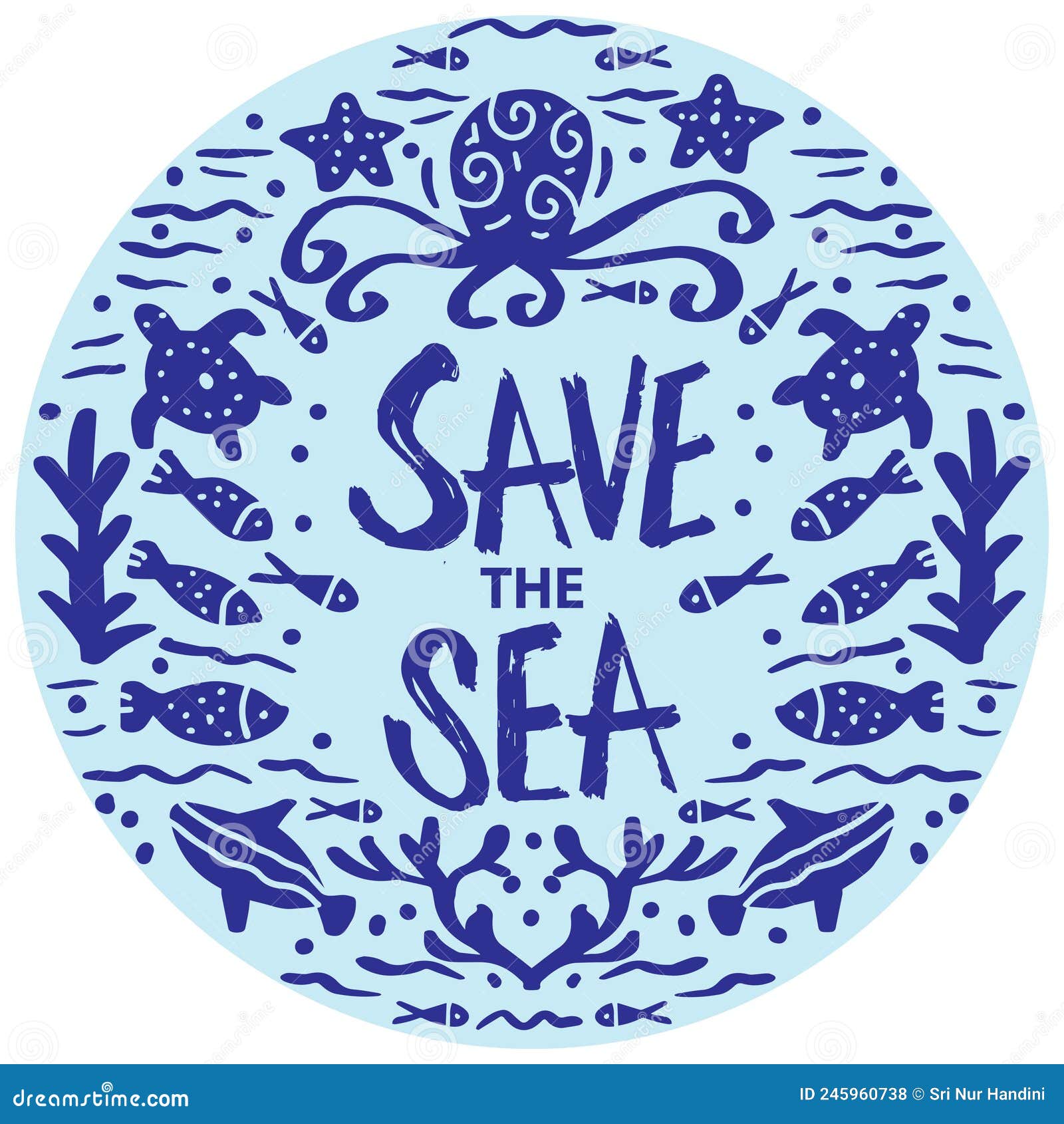 Save the sea concept. stock vector. Illustration of earth - 245960738