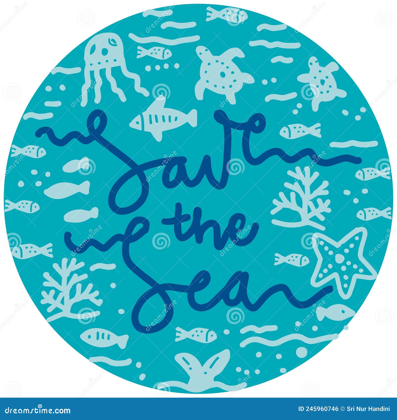 Save the sea concept. stock illustration. Illustration of ecology ...