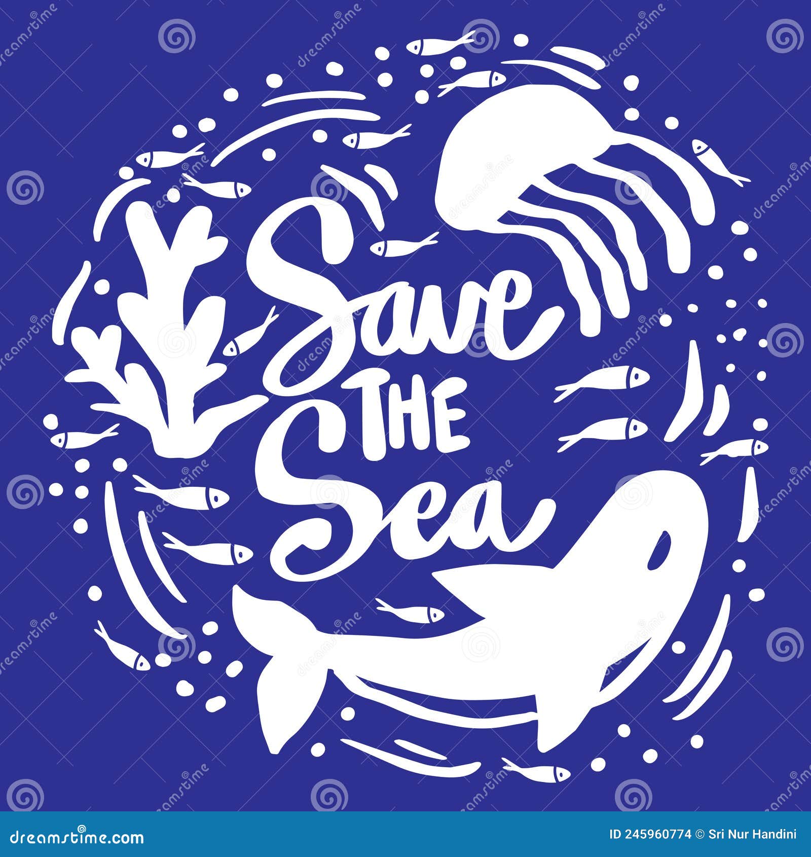 Save the sea concept. stock vector. Illustration of graphic - 245960774