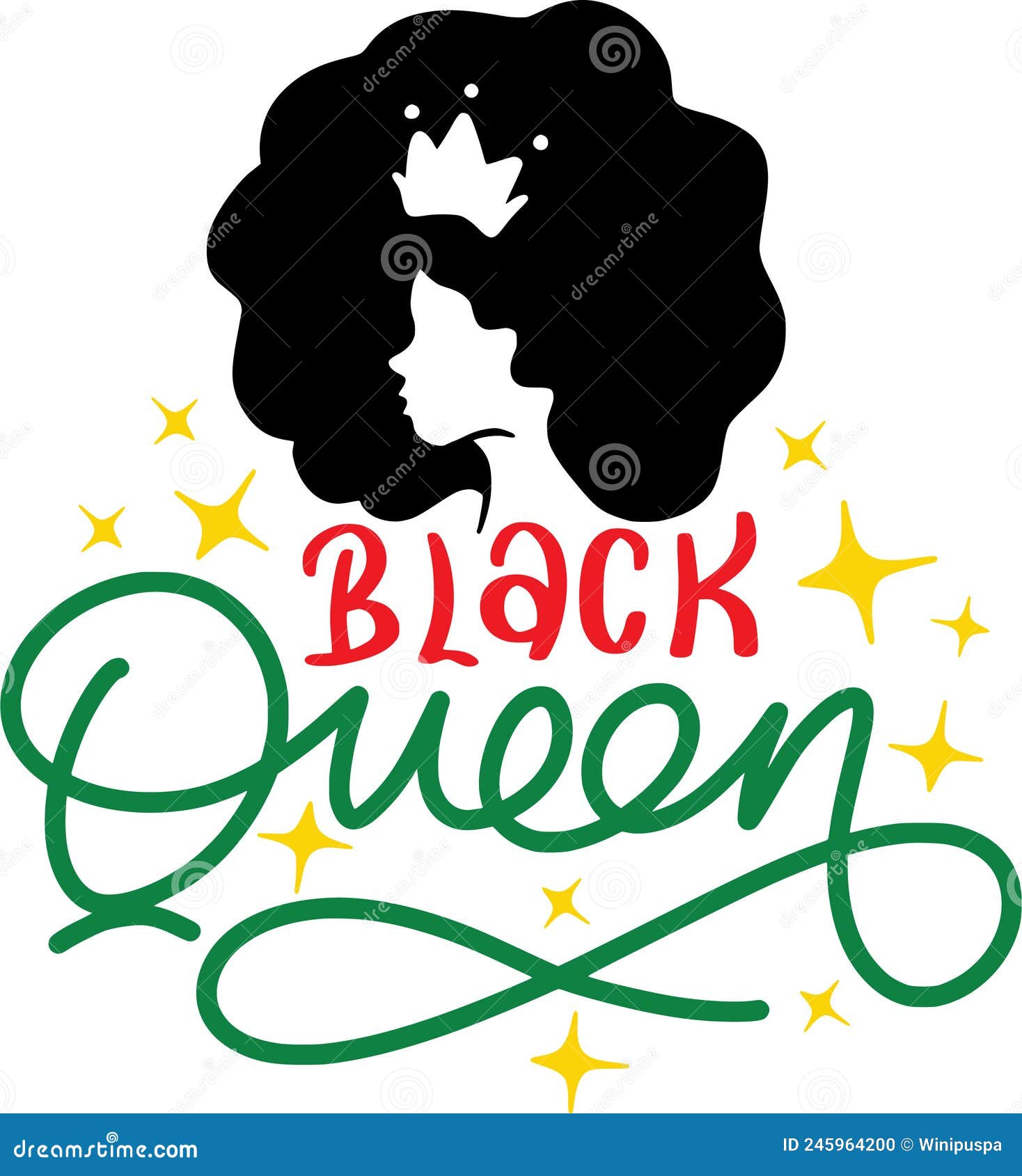 Black Queen Quotes stock vector. Illustration of african - 245964200
