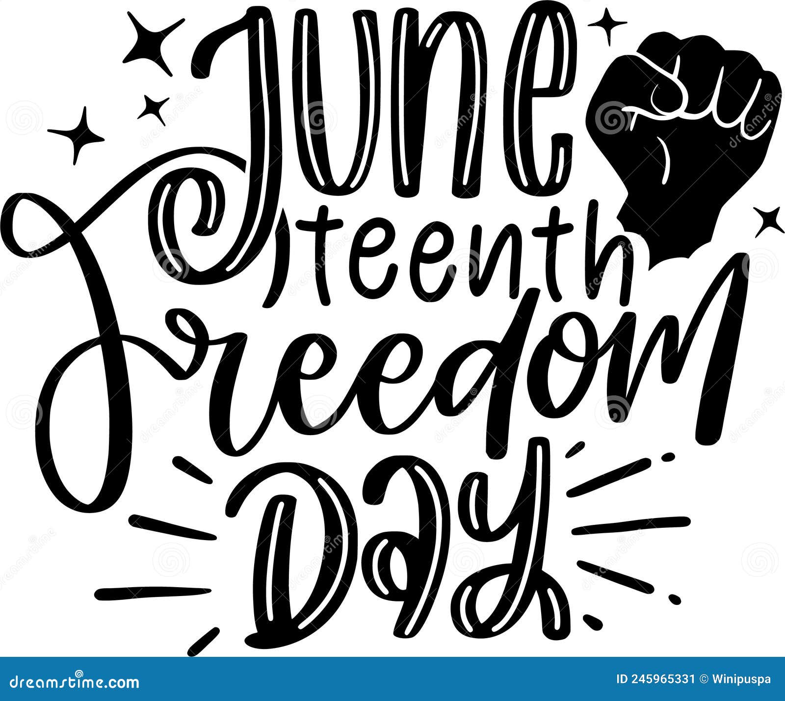 June Teenth Freedom Day Quotes Stock Vector - Illustration of event ...