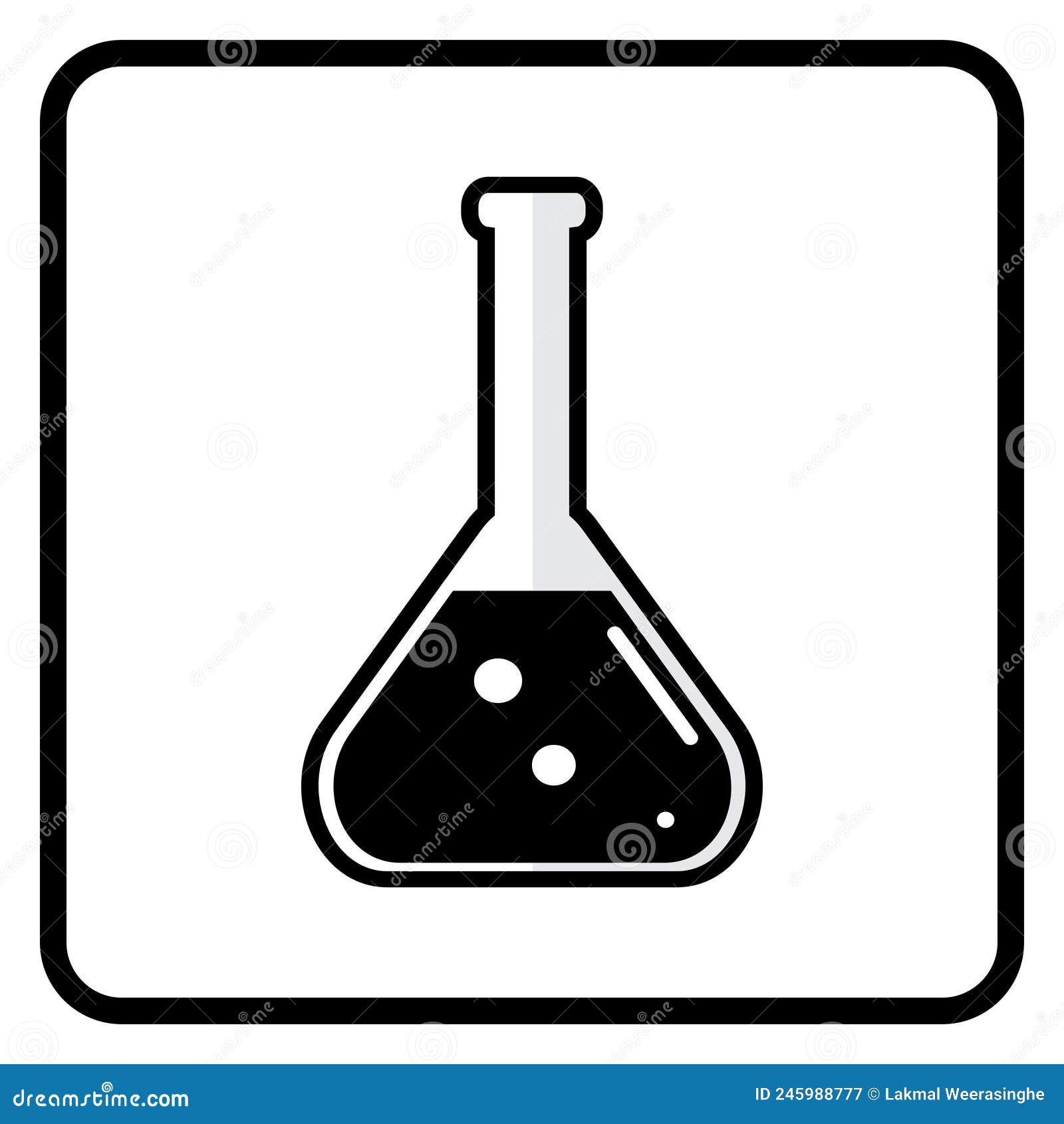 Laboratory Flask Sign. Chemistry Lab Icon Stock Illustration ...