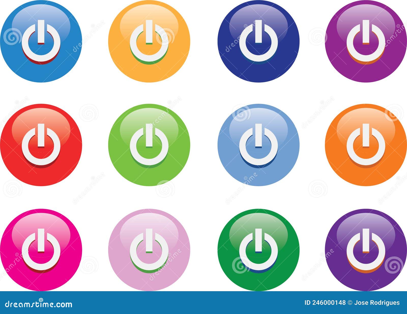 Button Set Vector Web Icons. Graphics Buttons for Web Design. Stock ...