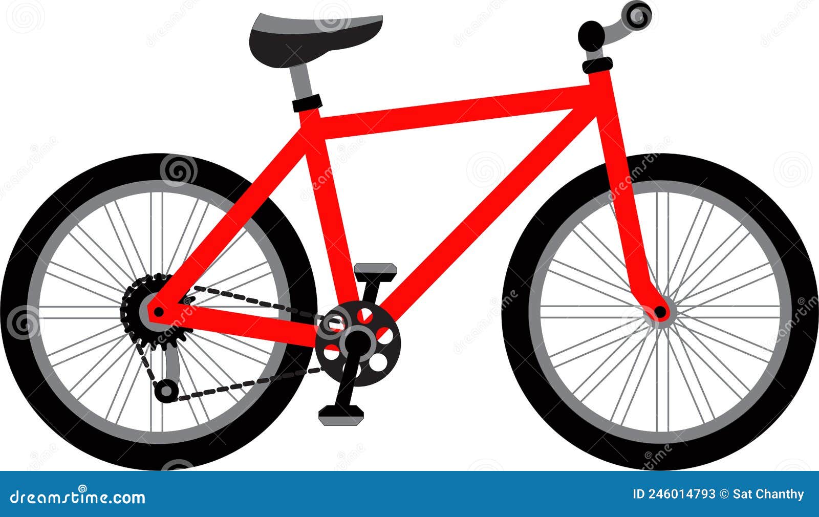 Beautiful Red Sports Bike Design Stock Illustration - Illustration of ...