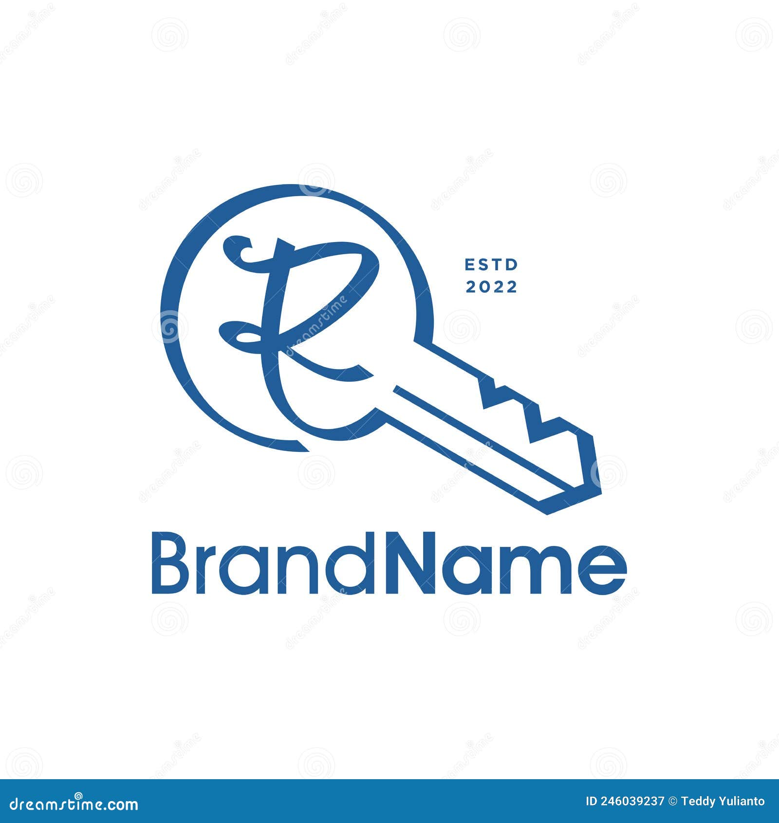 Initial R Abstract Key Logo Stock Vector - Illustration of corporate ...