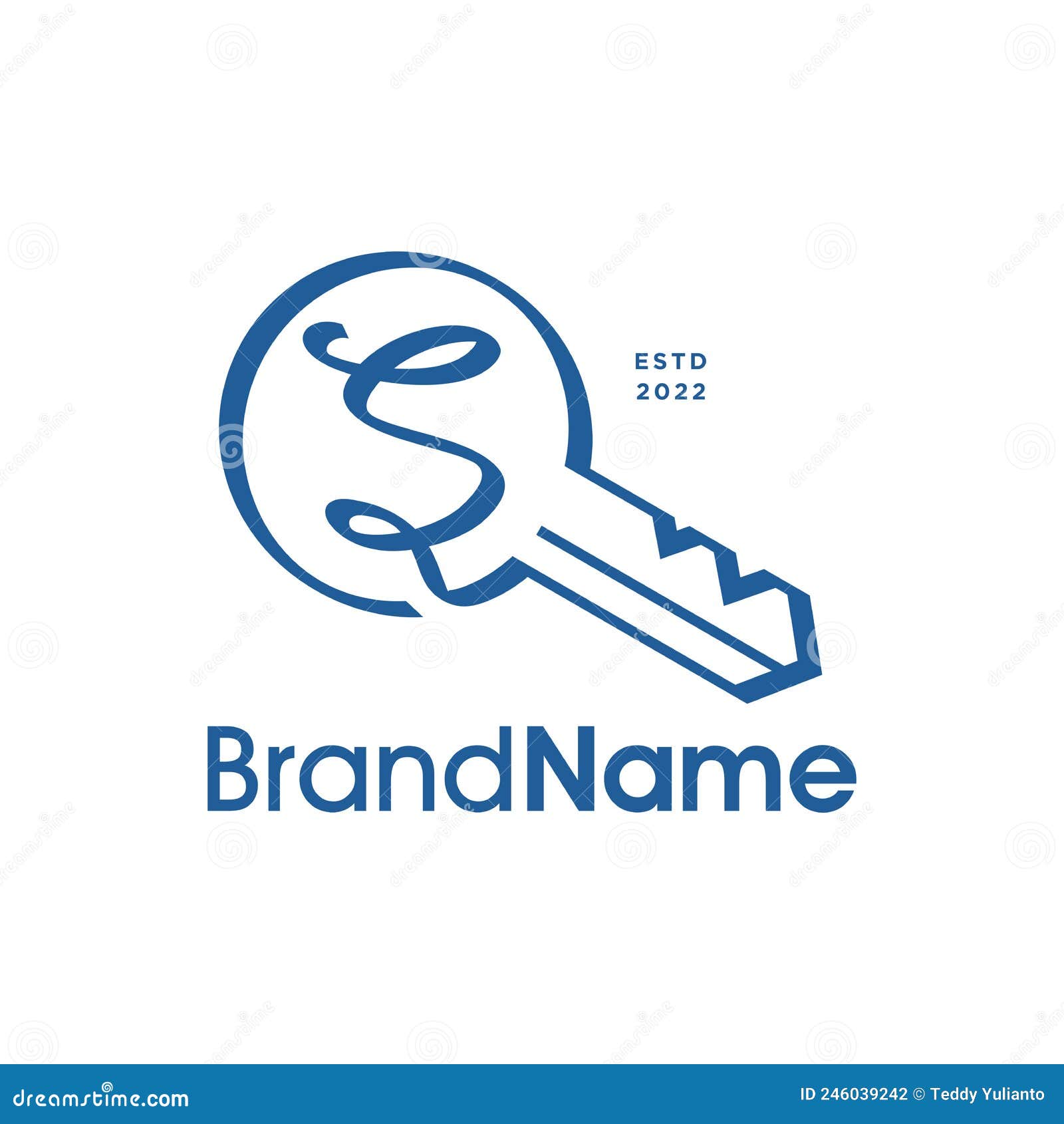 Initial S Abstract Key Logo Stock Vector - Illustration of modern ...