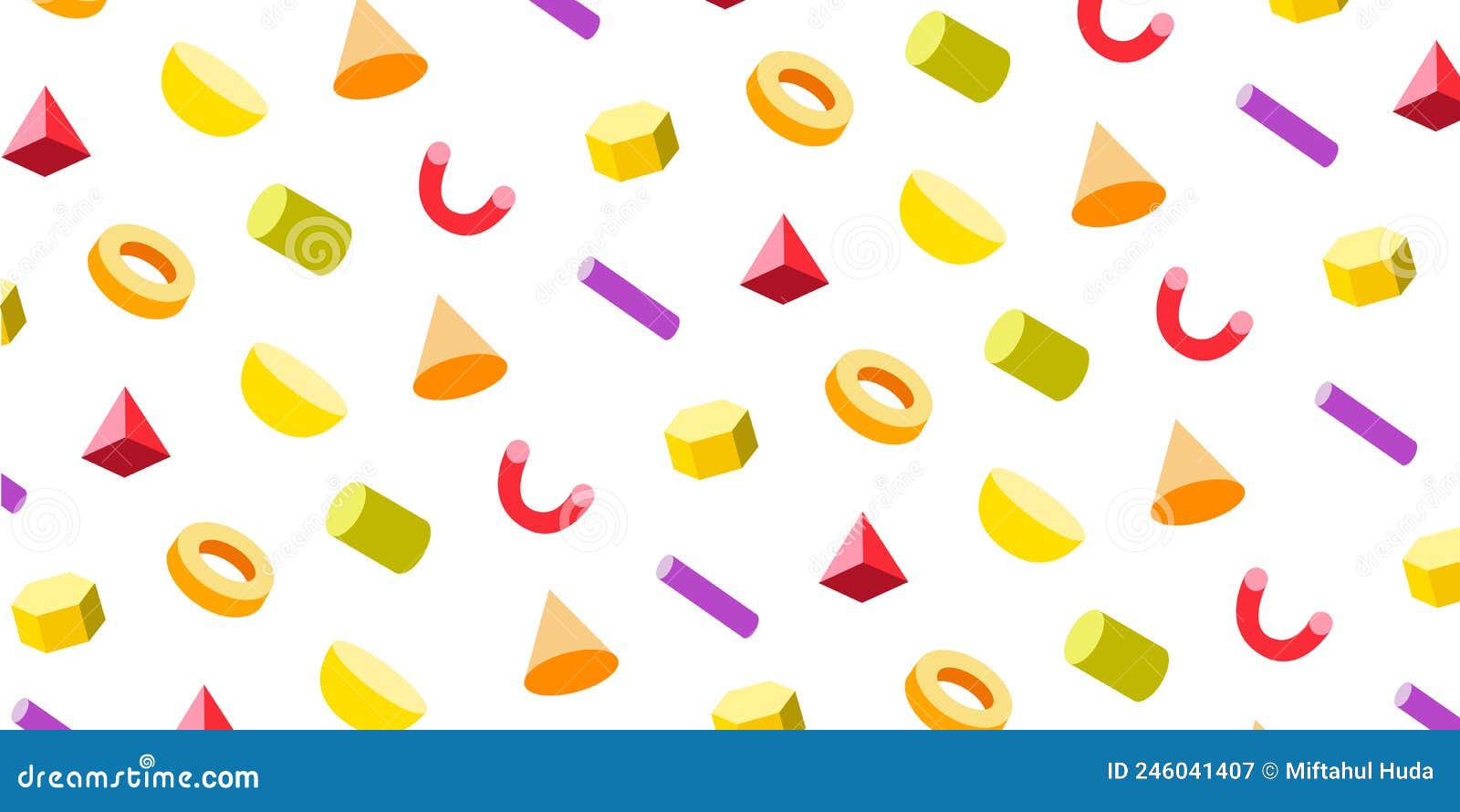 Colorful Flat 3d Geometric Pattern. Abstract Layout Background Design ...