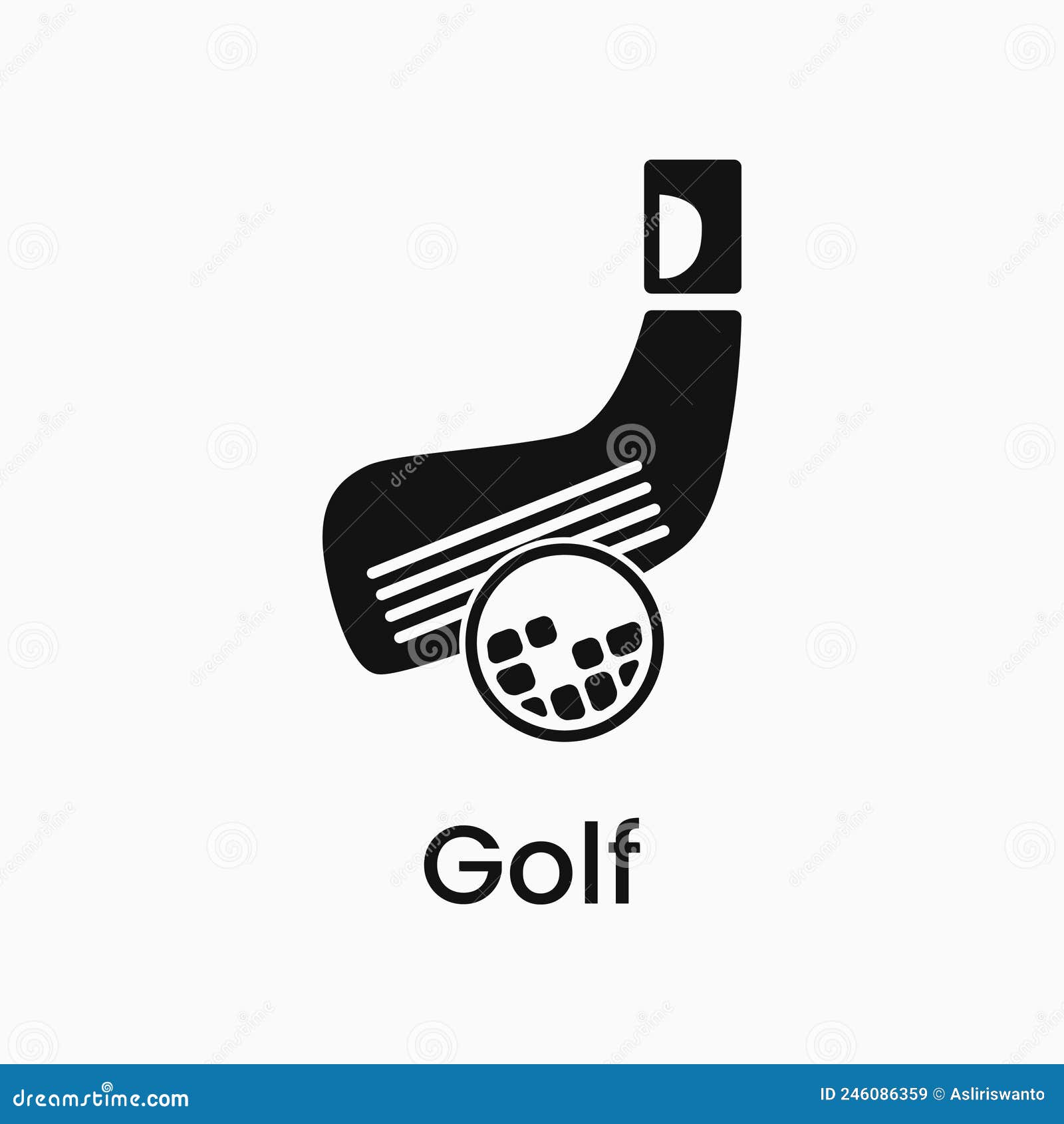 Stick and Ball Golf Concept. Sport Logo Concept Stock Vector ...