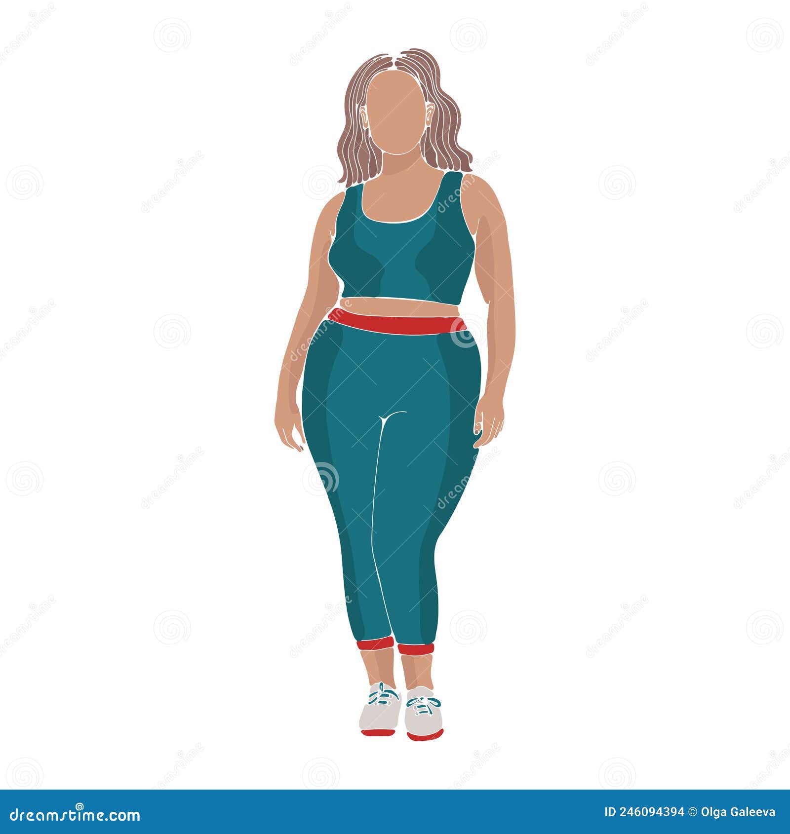 Curvaceous Woman Proud of Her Body Stock Vector - Illustration of ...