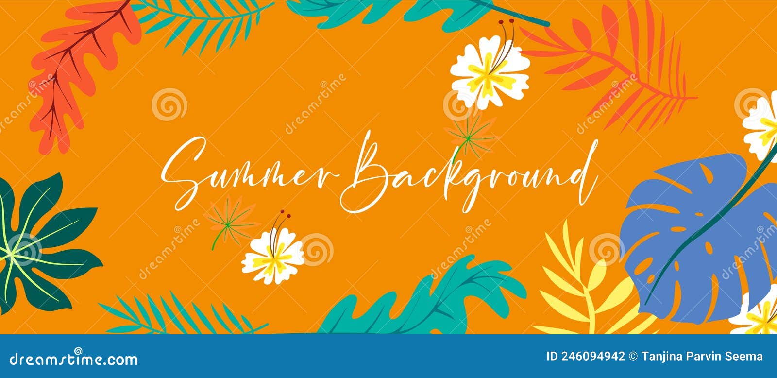 Summer background design stock vector. Illustration of concept - 246094942