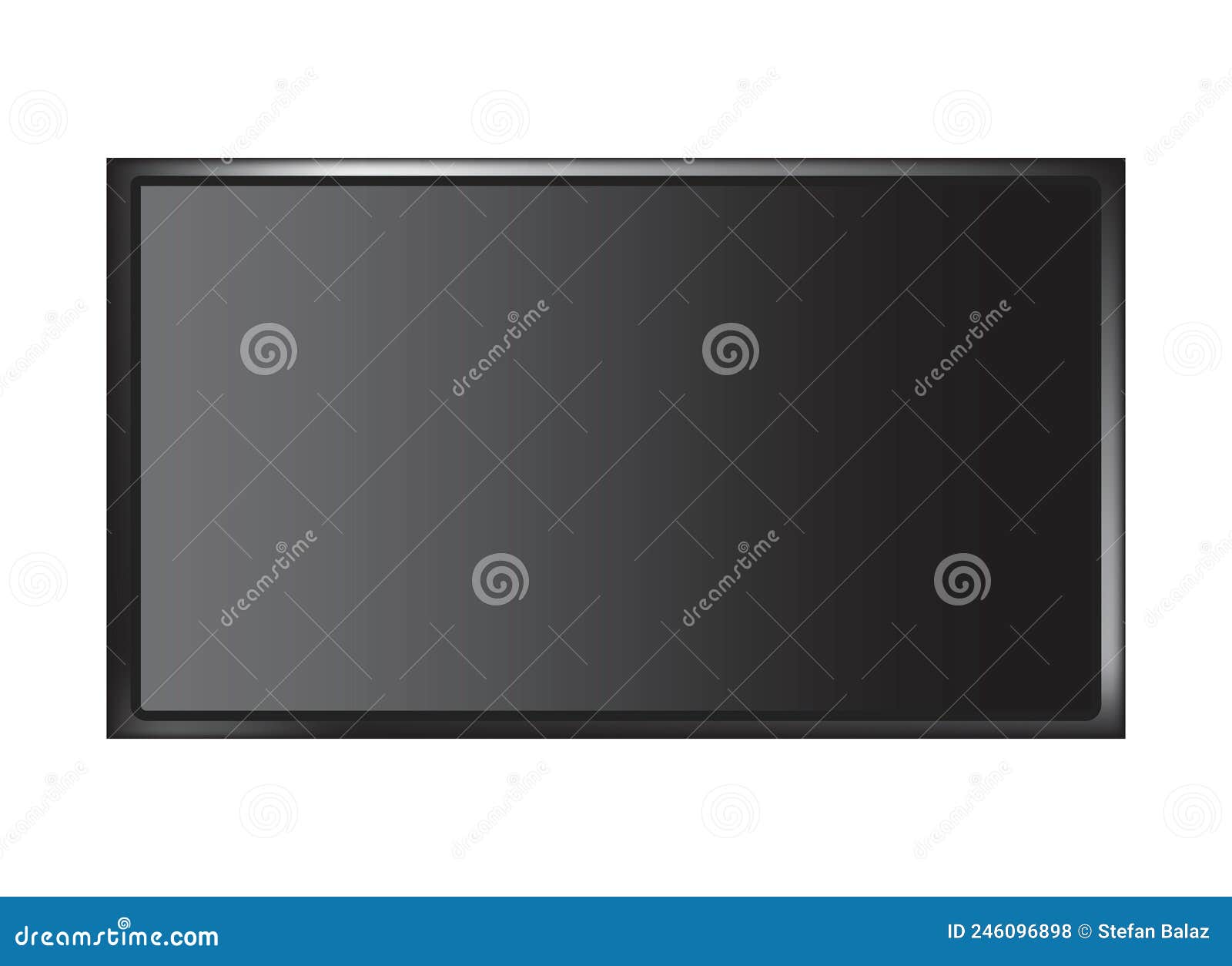 Modern Blank Black Flat Screen TV Set, LCD Television on a White ...