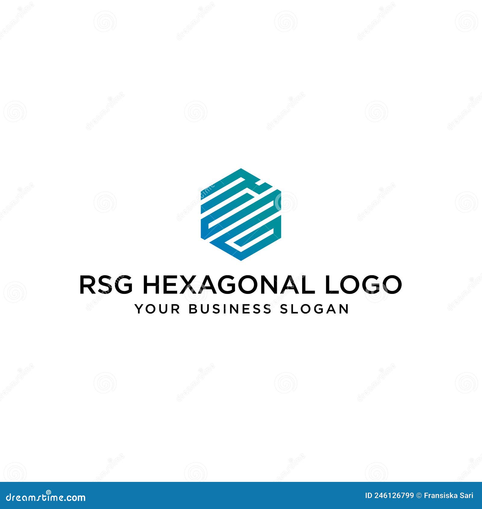 RSG LOGO stock vector. Illustration of brand, hexagonal - 246126799