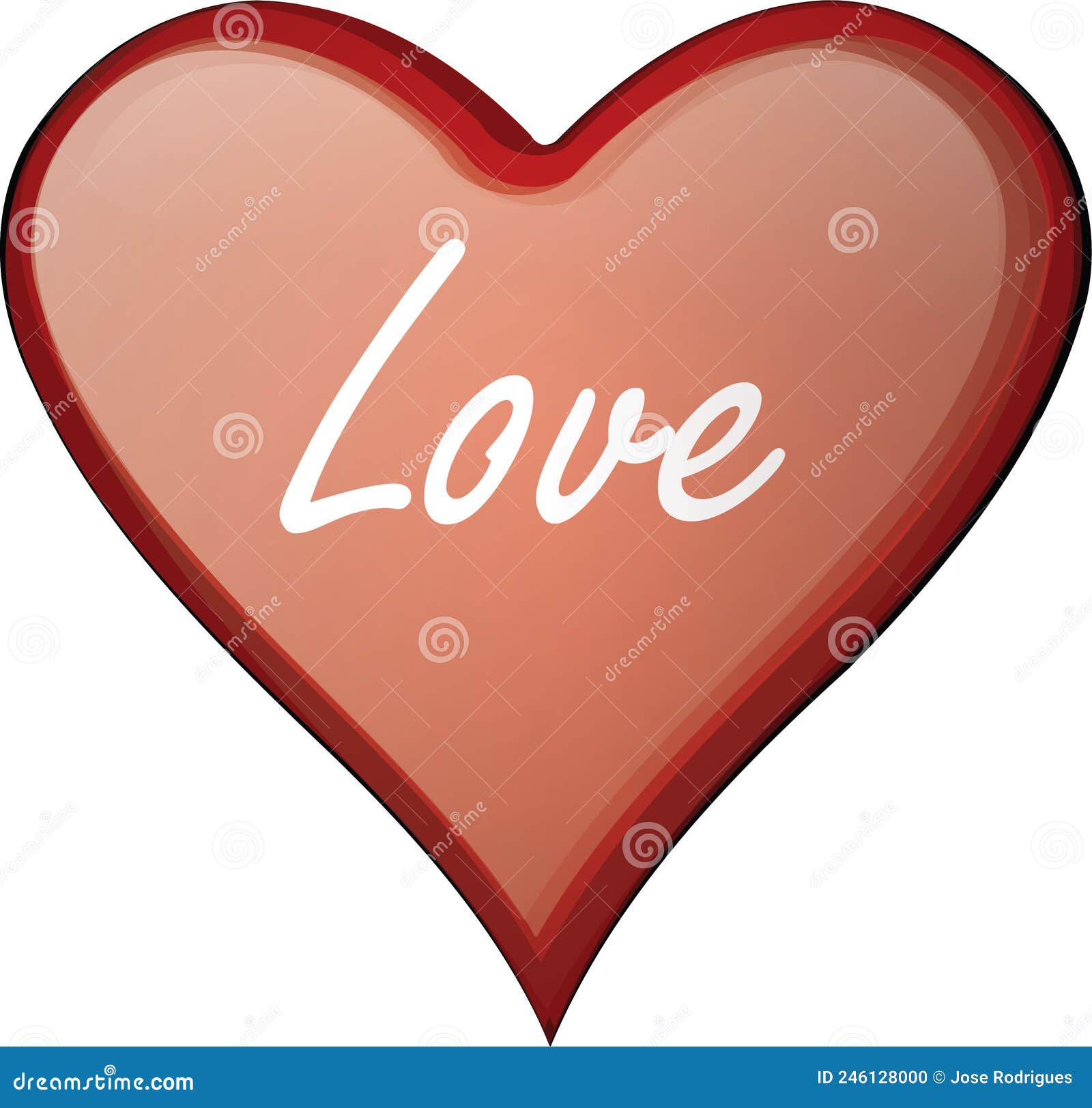 I Love You Message Heart. Vector Image Stock Vector - Illustration of ...