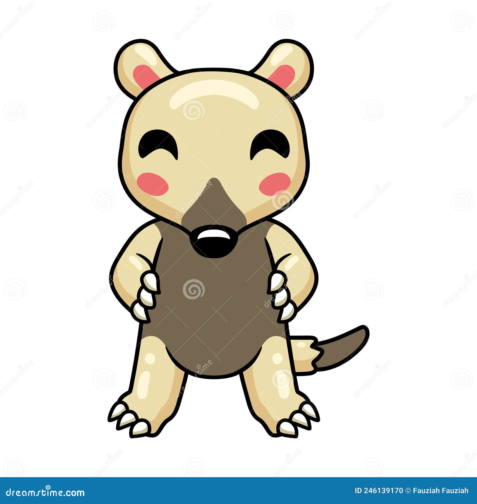 Southern Tamandua - Vector Illustration Sketch Hand Drawn ...