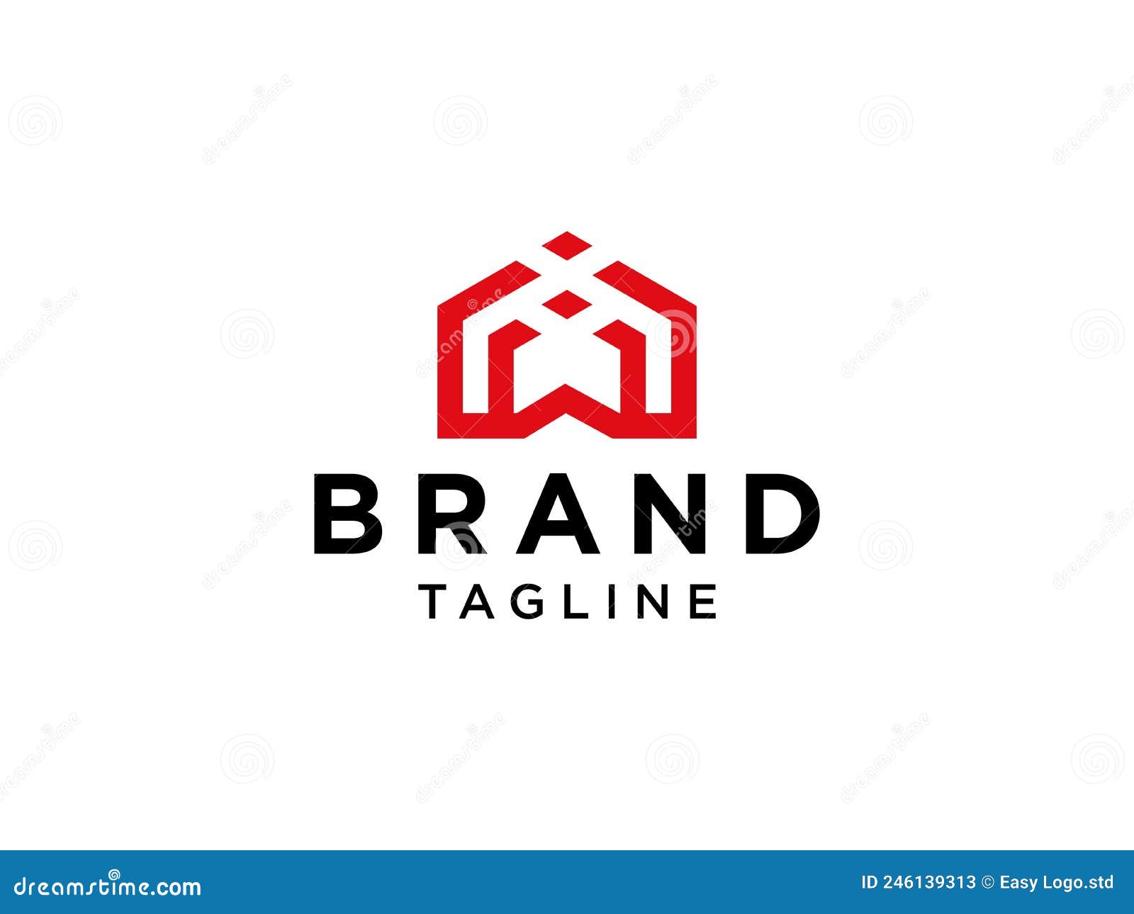 Initial Letter W Logo. Red W Letter Hand Drawn Calligraphy Isolated on ...