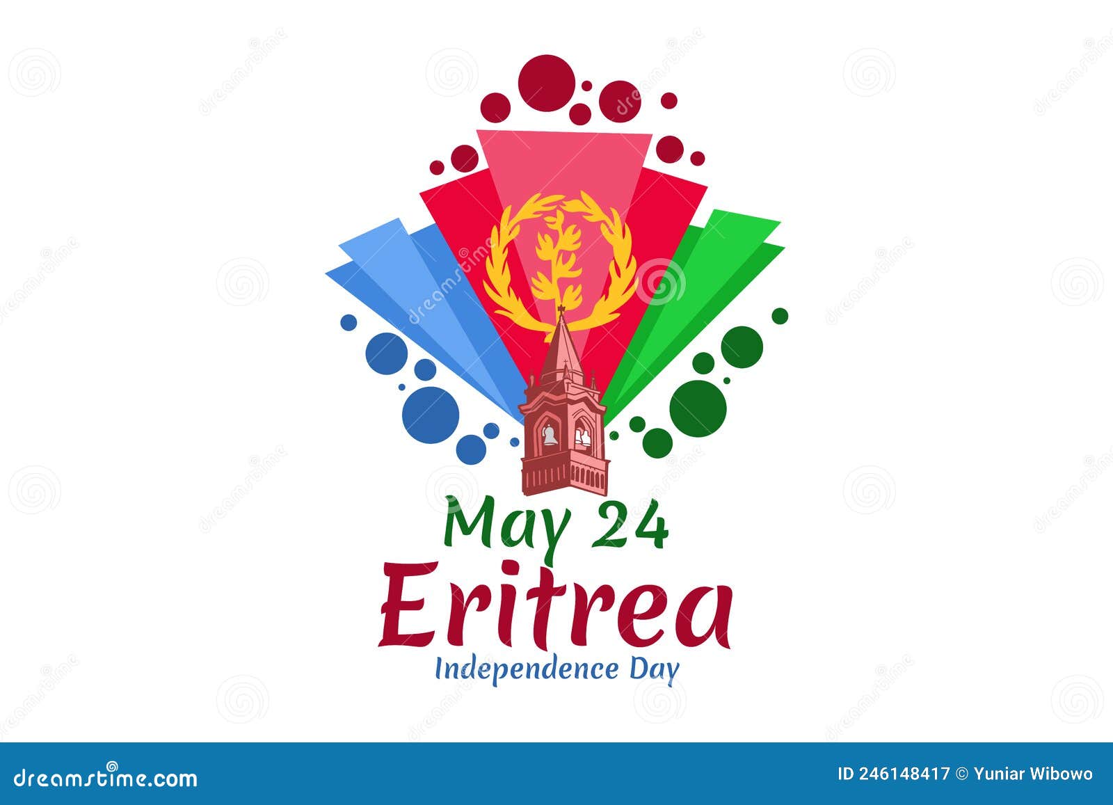 May 24 Independence Day Of Eritrea Congratulatory Design With Eritrean