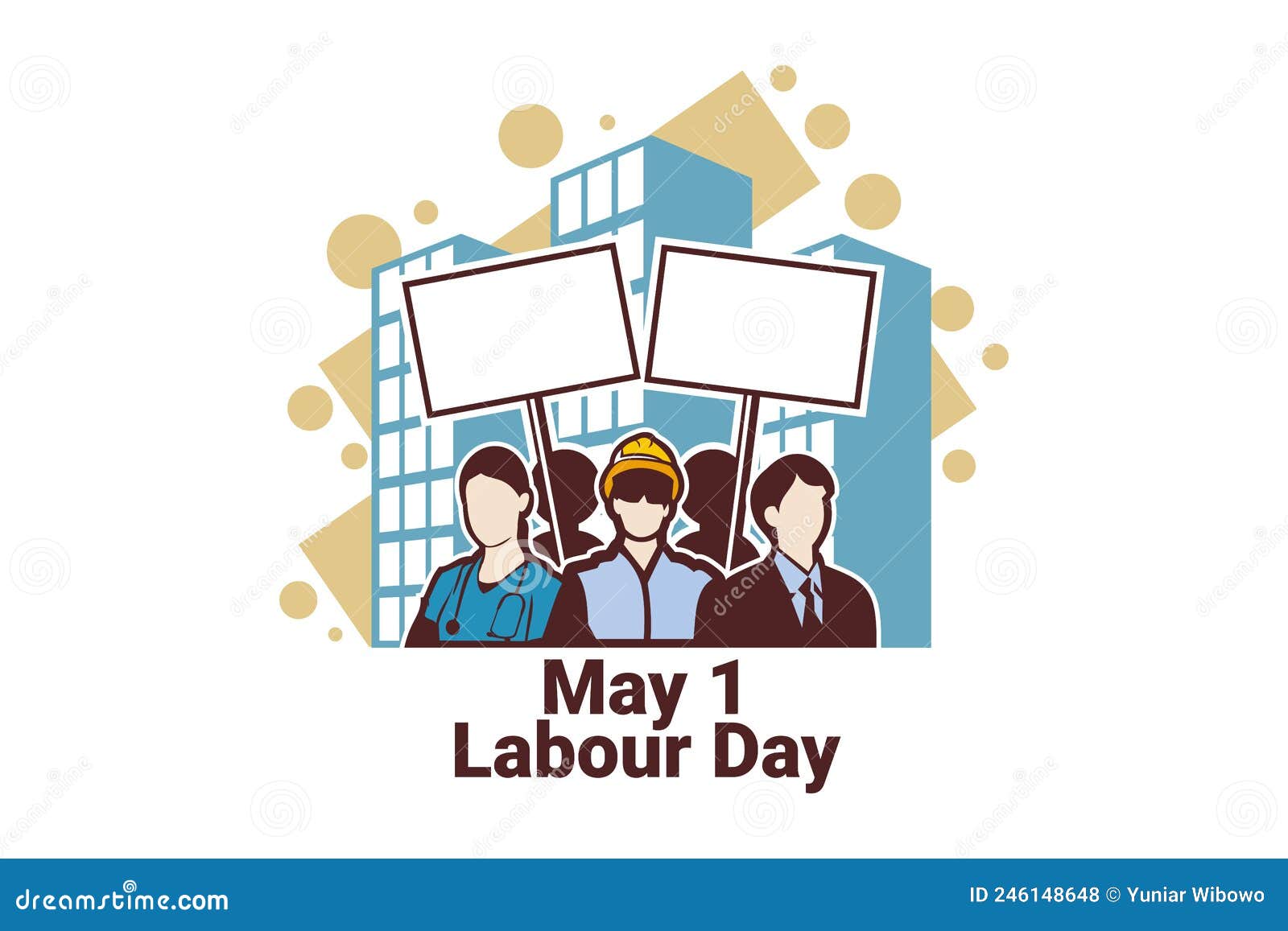 May 1, Happy Labor or Labour Day Mayday Vector Illustration. Stock ...