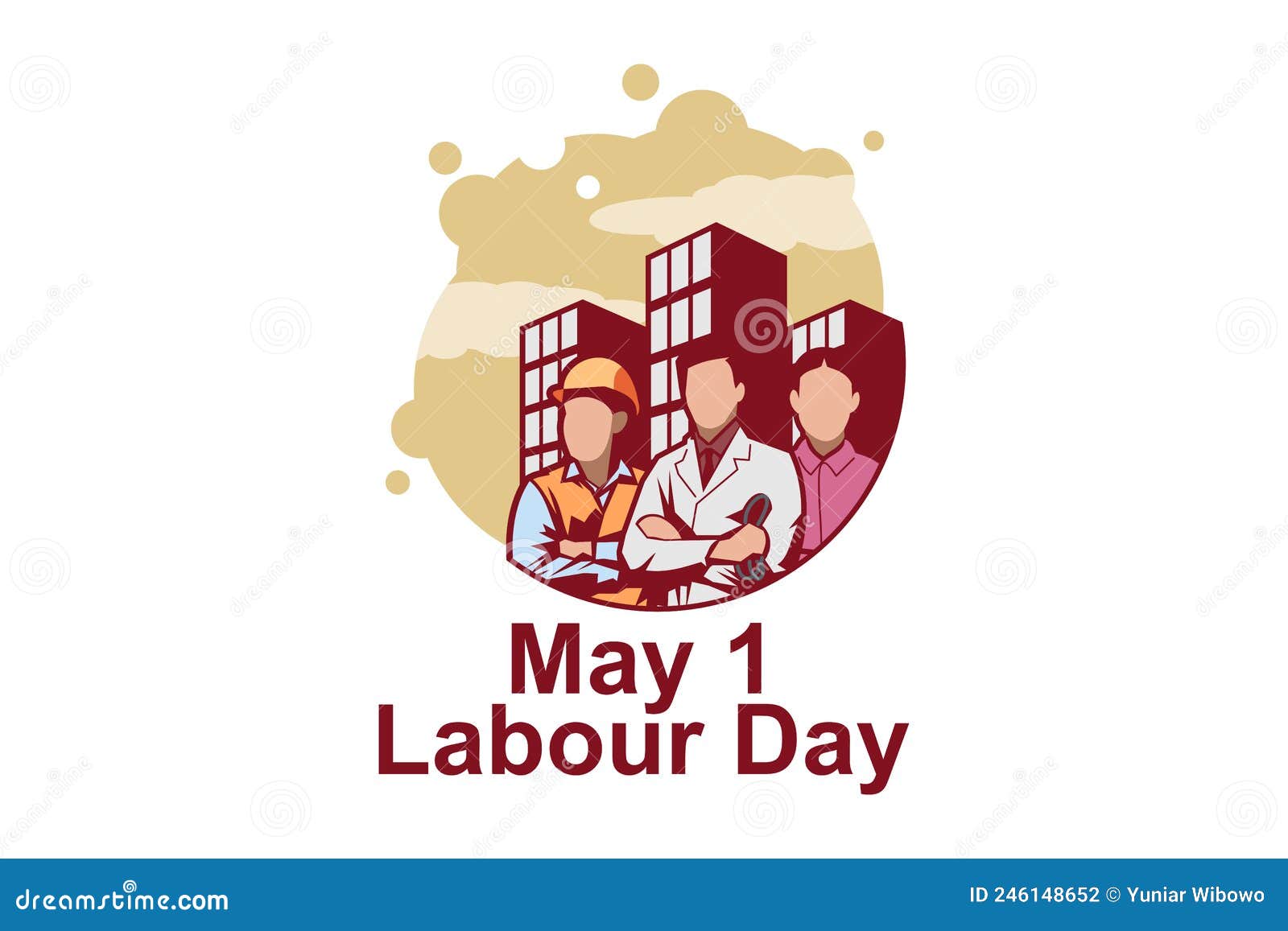 May 1, Happy Labor or Labour Day Mayday Vector Illustration. Stock ...