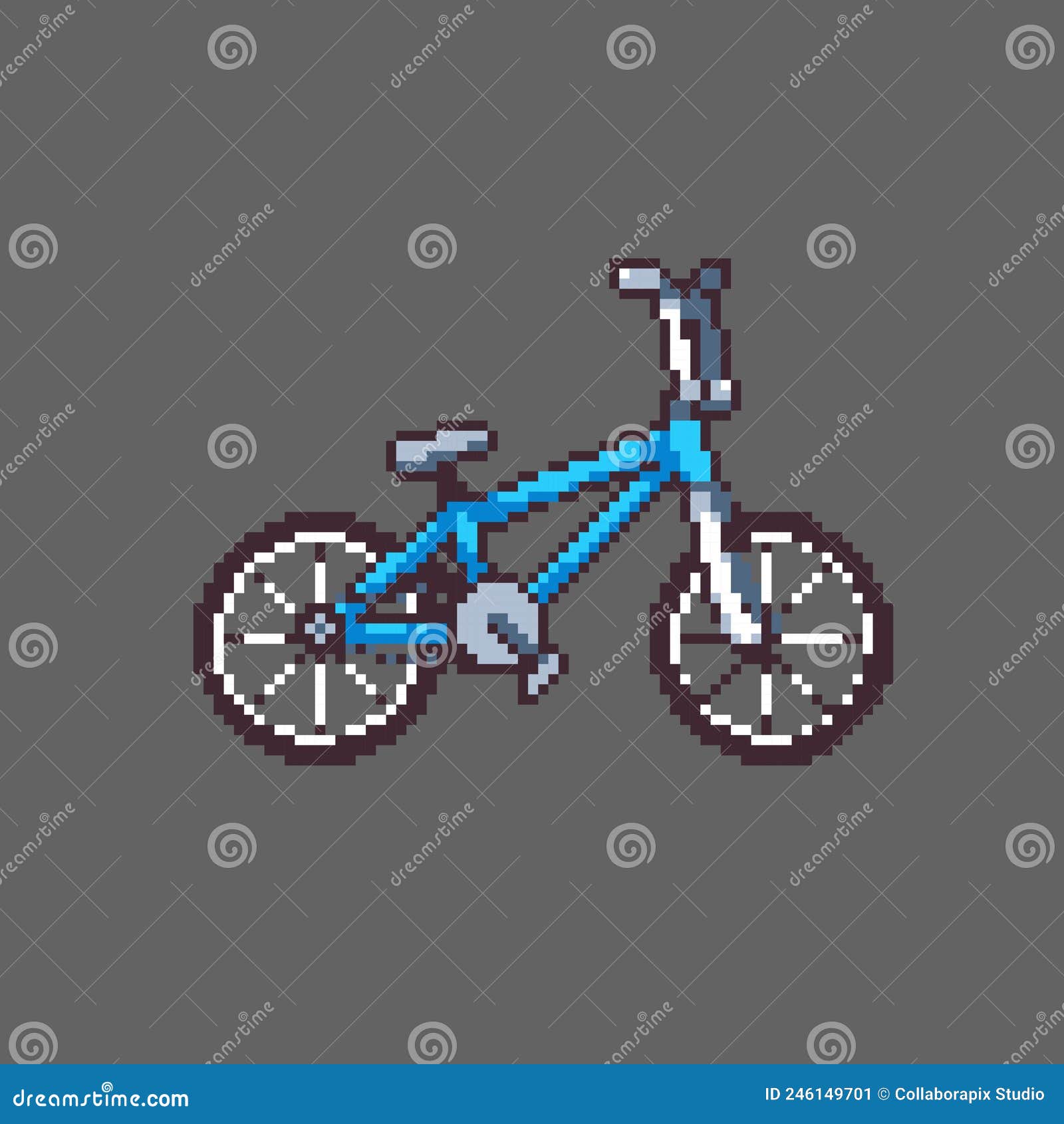 Vector Bicycle Pixel Art Illustration Stock Vector - Illustration of ...