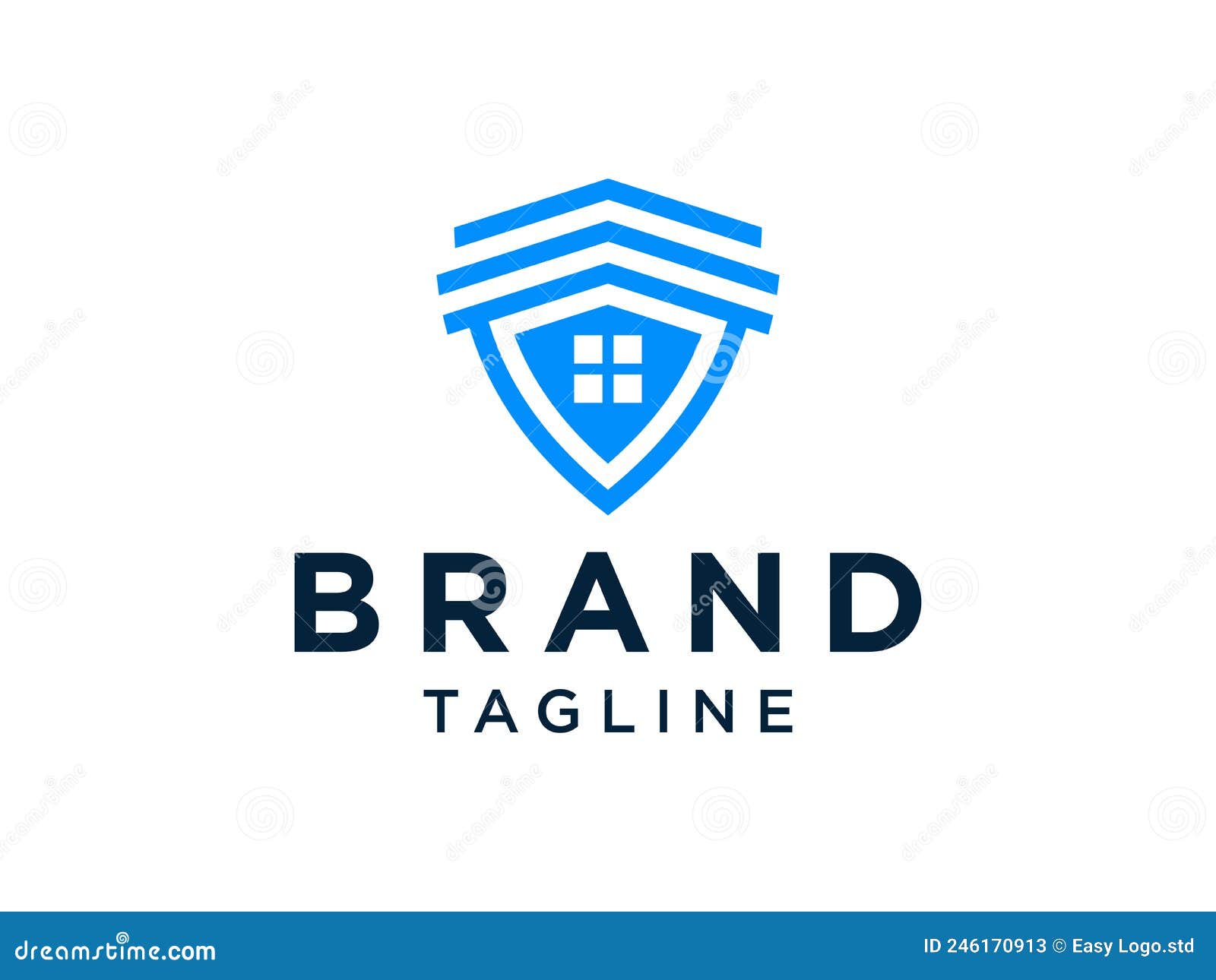 Home Security Logo Design House Guard Real Estate Logo Template Flat ...