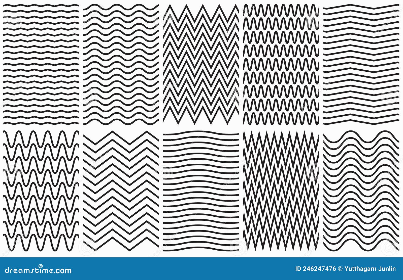 Serration Line in Simple Abstract Set - Vector Stock Vector ...