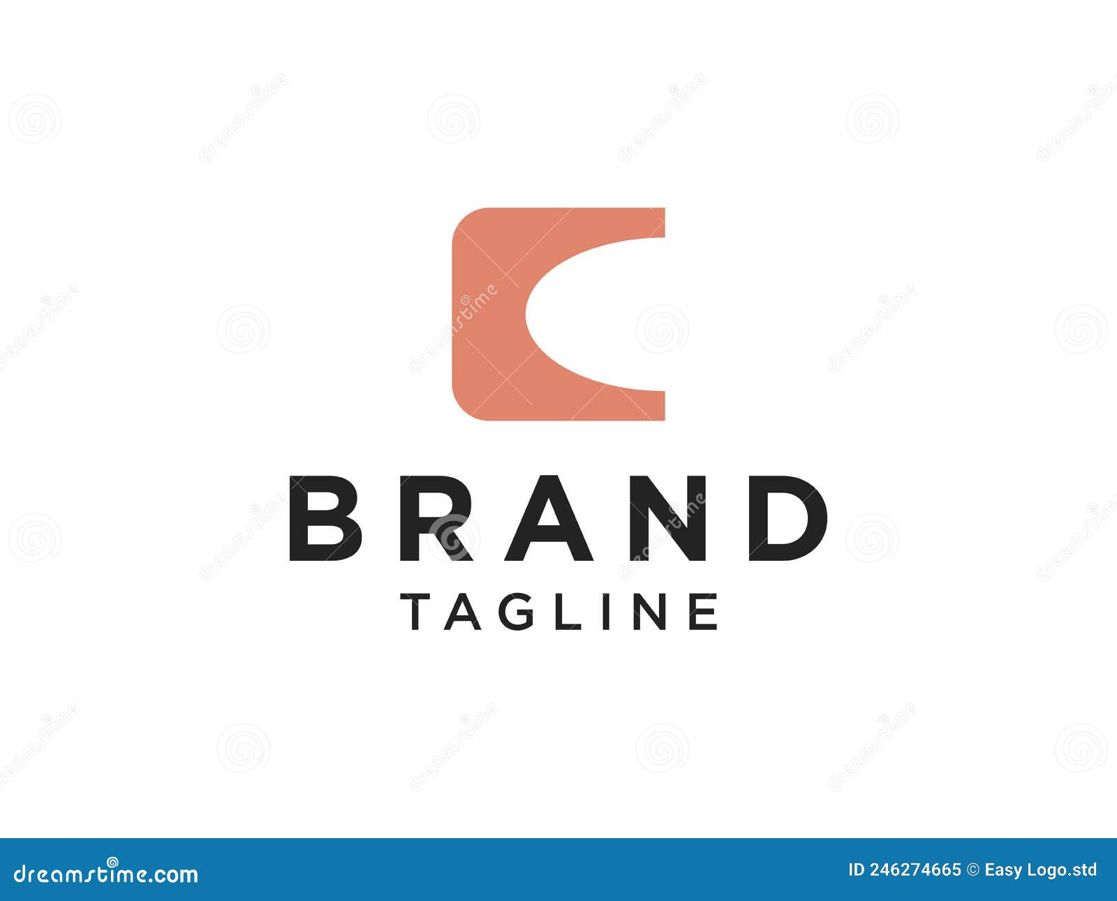 Logo Vector Abstract Letter C with Line. Flat Line Logo Design Template ...