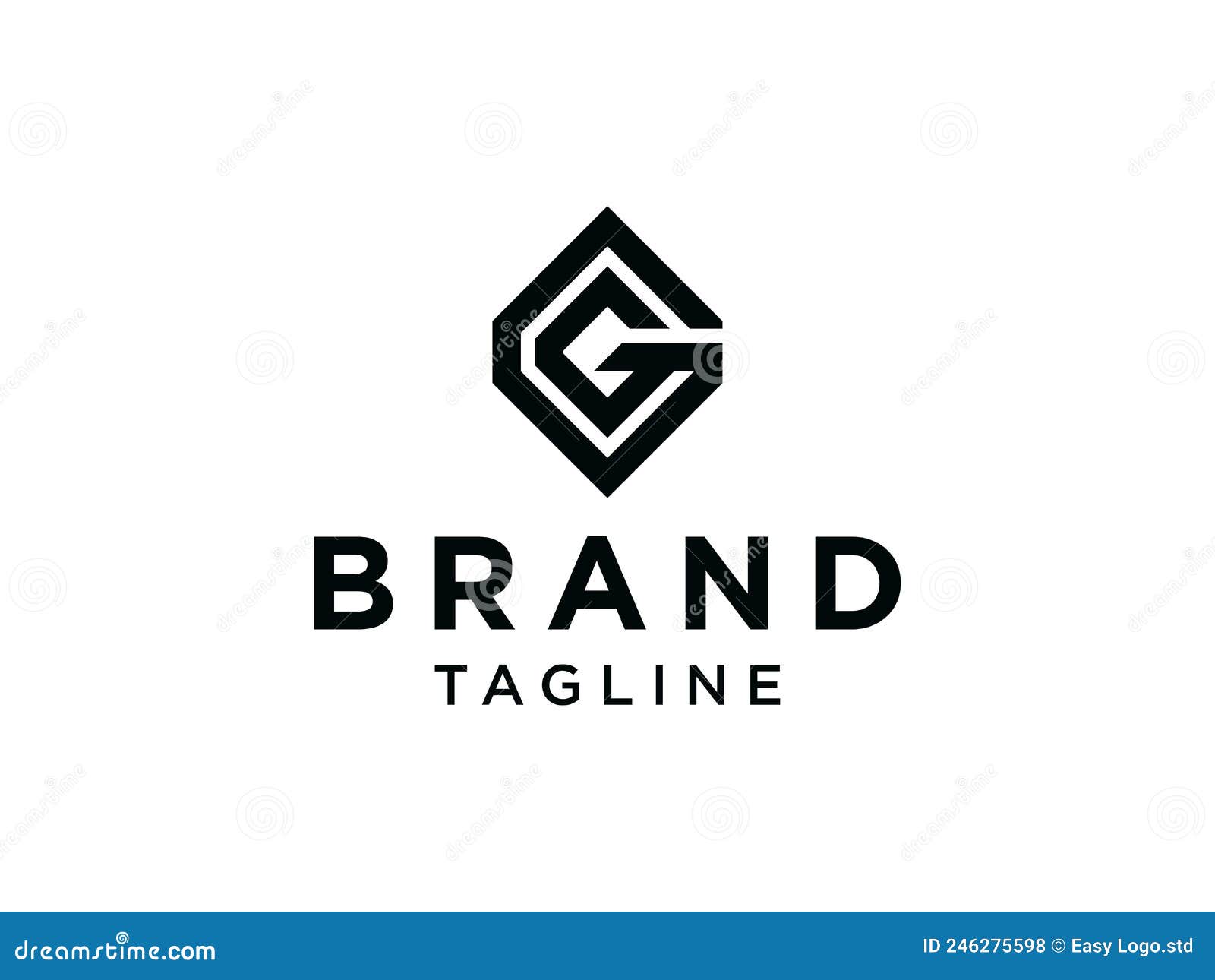 Letter G Line Logo Black Flat Vector Logo Design Template Element ...
