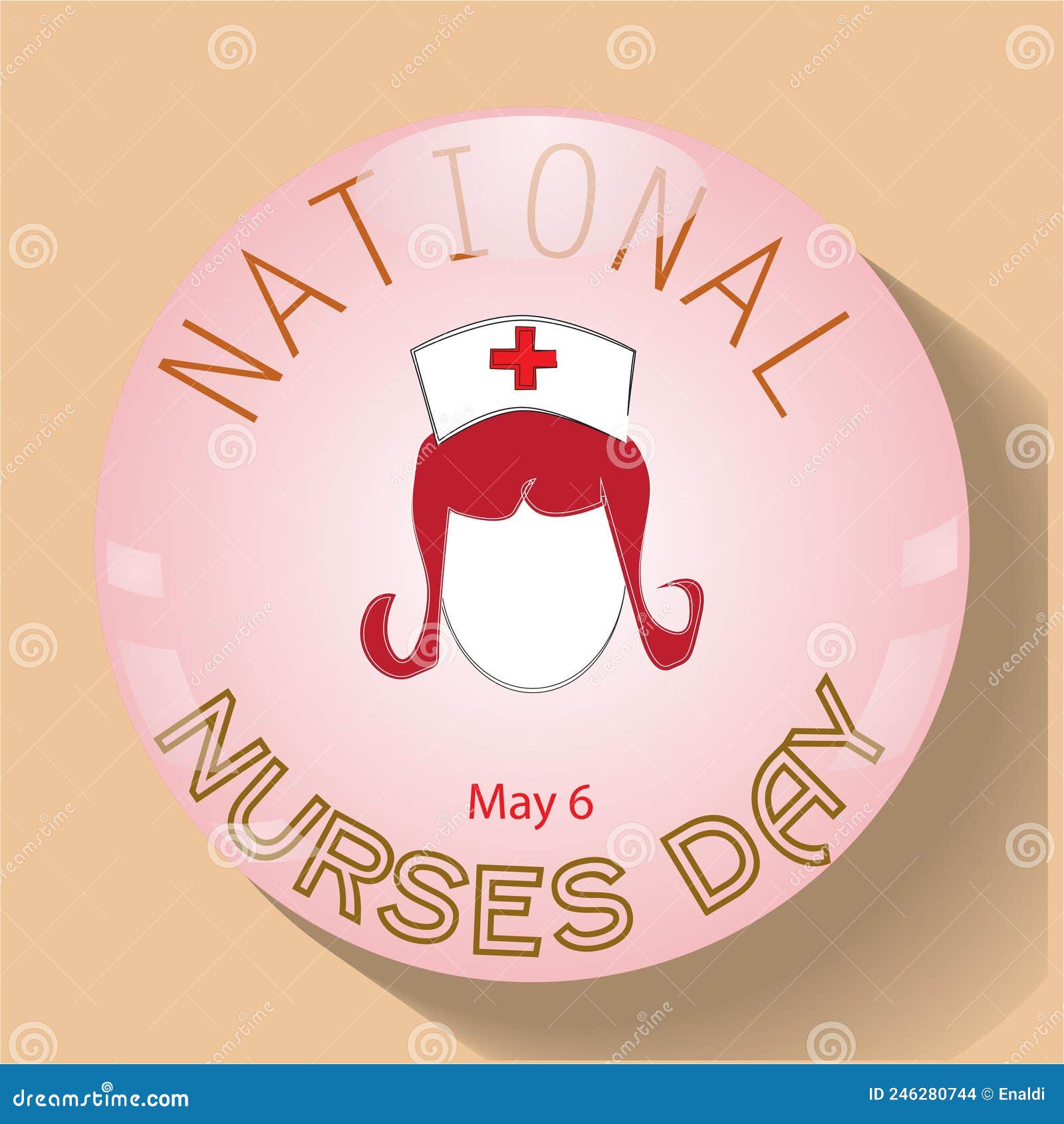 National Nurses Day Sign and Badge Vector Illustration Stock Vector ...