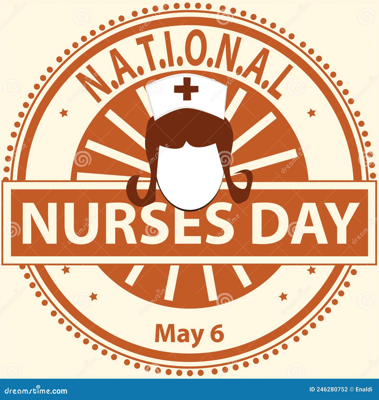 National Nurses Day Sign and Badge Vector Illustration Stock Vector ...