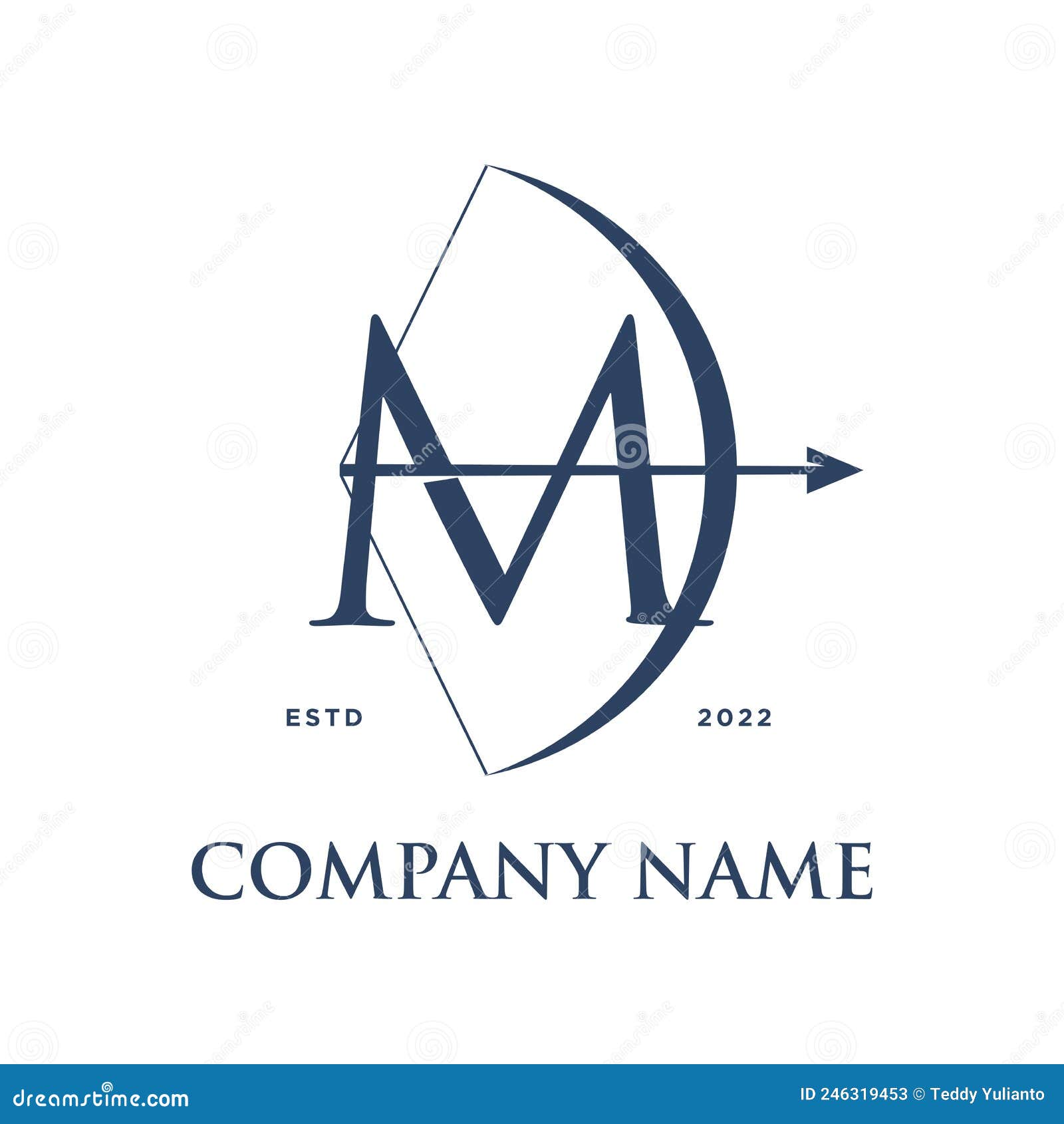Modern Initial M Bow Logo stock vector. Illustration of business ...