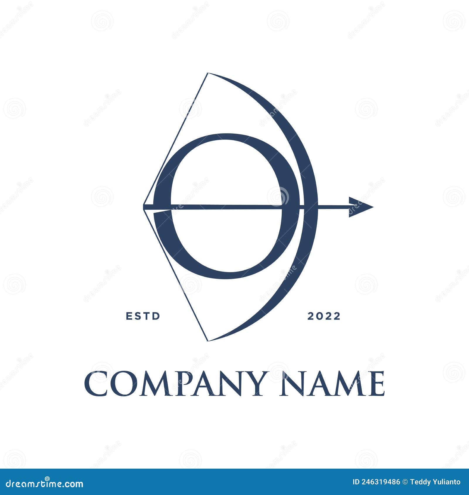 Modern Initial O Bow Logo stock vector. Illustration of abstract ...