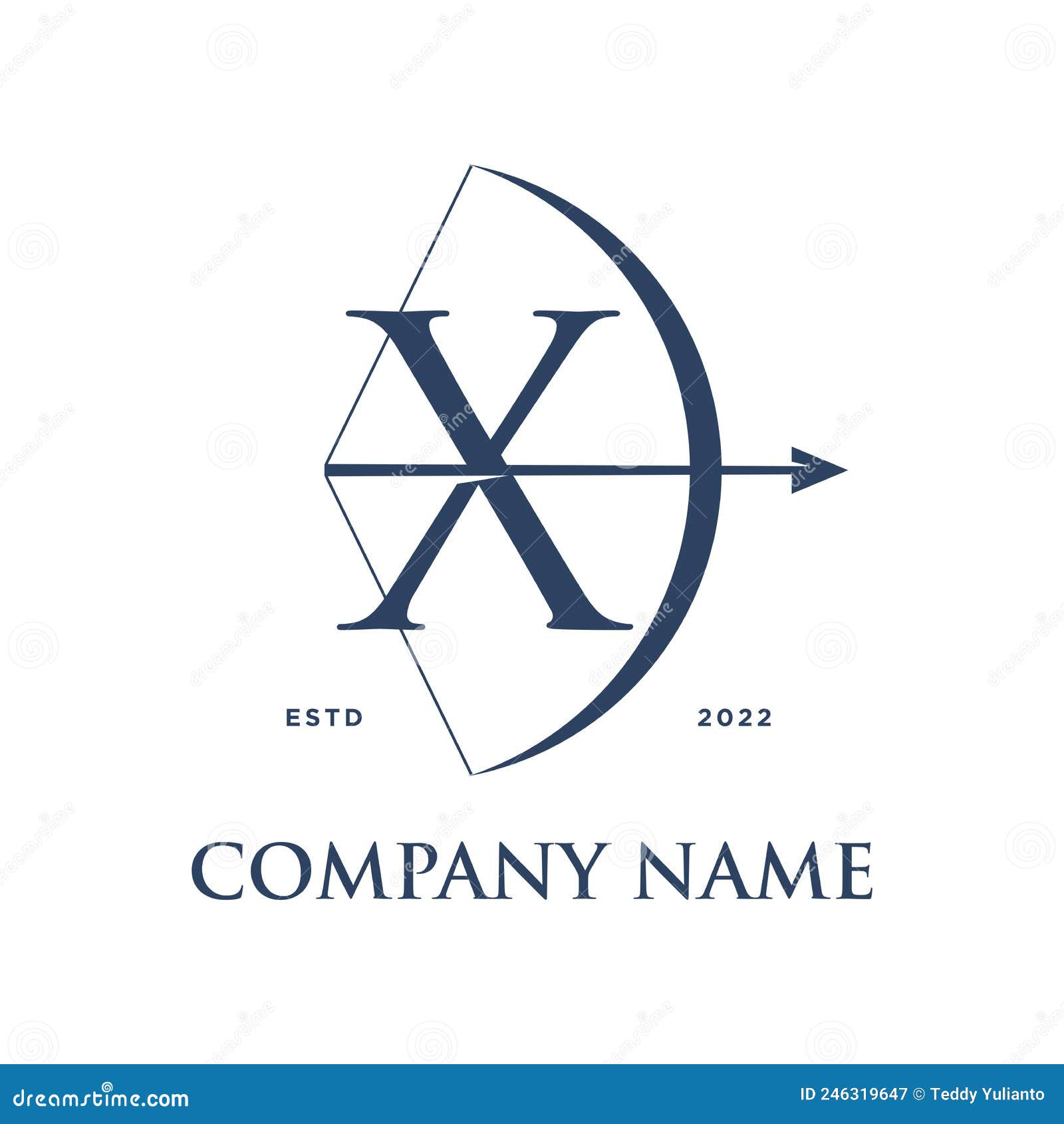 Modern Initial X Bow Logo stock vector. Illustration of modern - 246319647