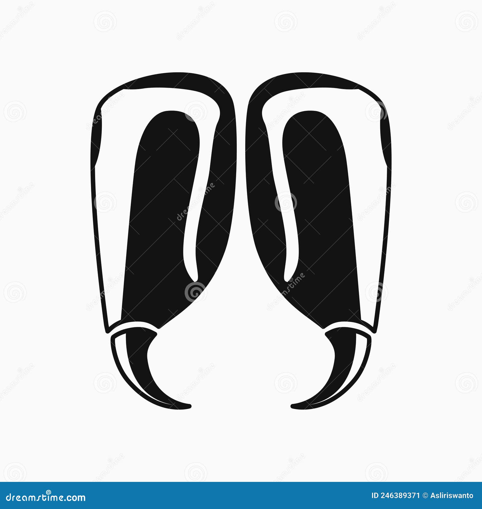 Spider fangs. insect icon stock vector. Illustration of eating - 246389371