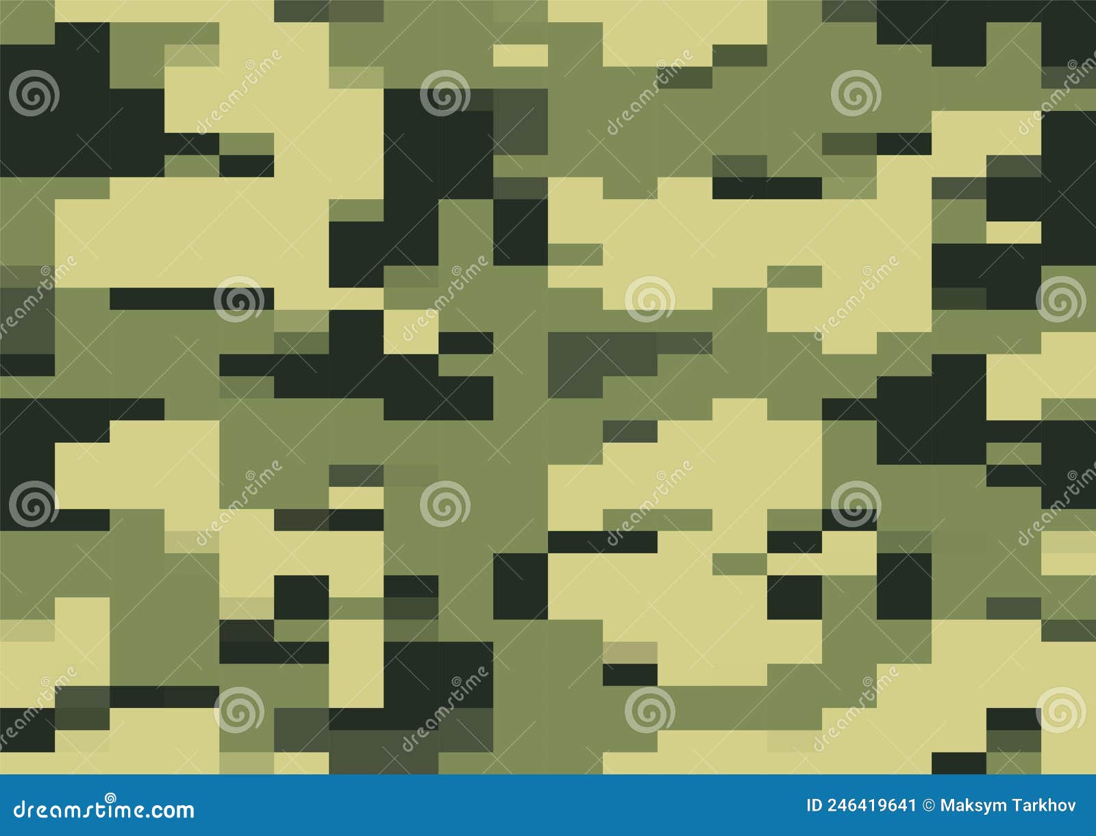 Green Digi Camo Vector, Seamless Pattern. Multi-scale Modern Pixel ...
