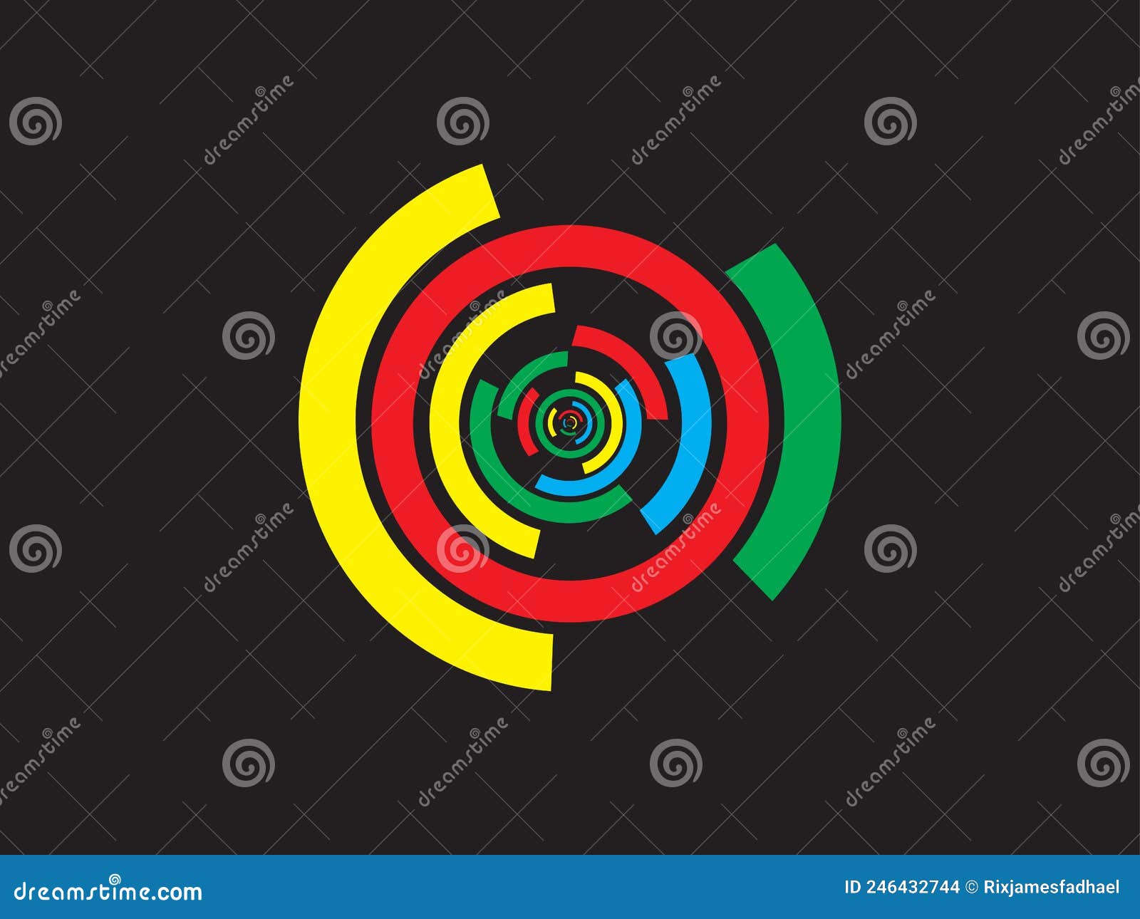 Colorful Tech Circle Vector Illustration Stock Vector - Illustration of ...