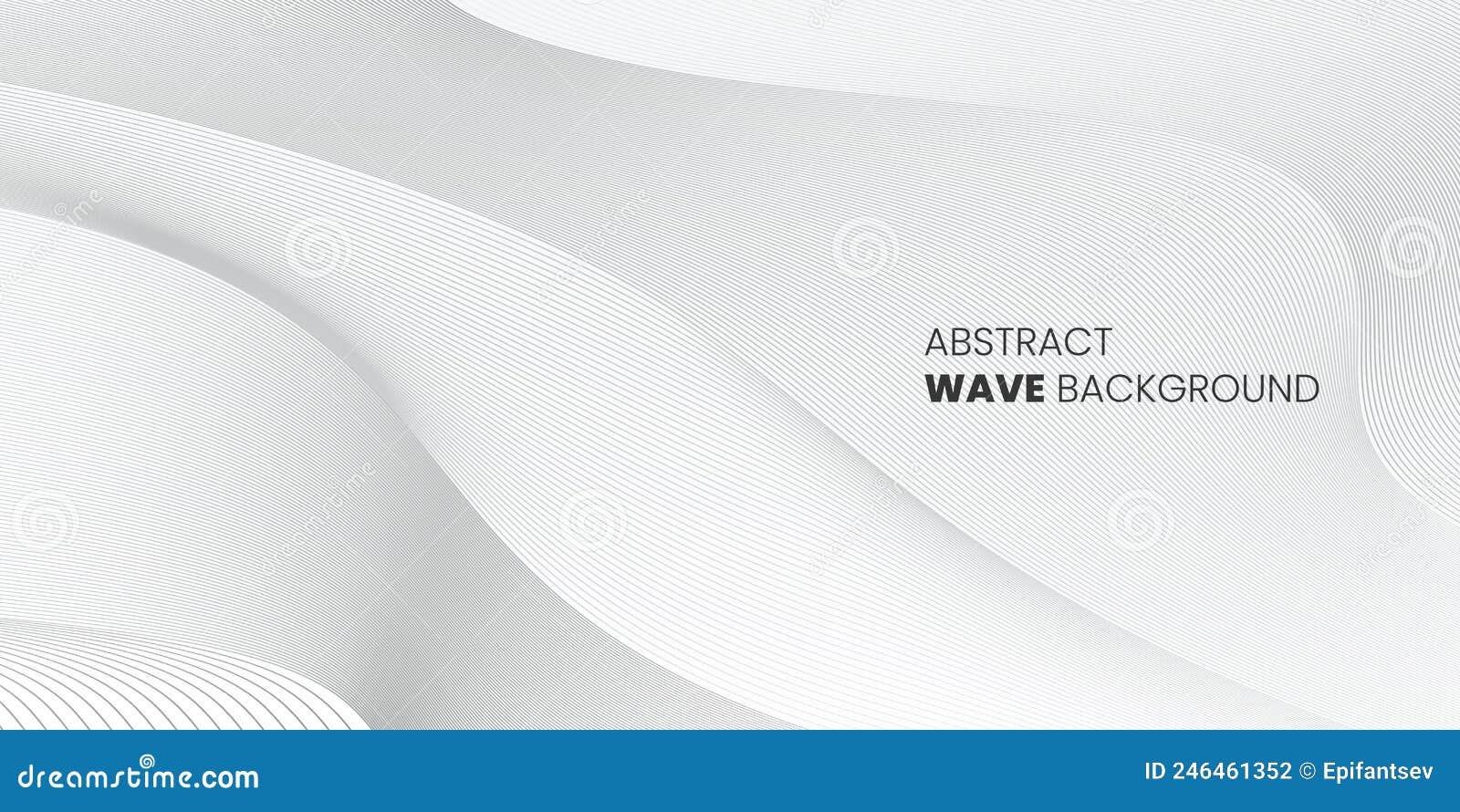 Abstract Wave Background in White. Banner Template Stock Vector ...