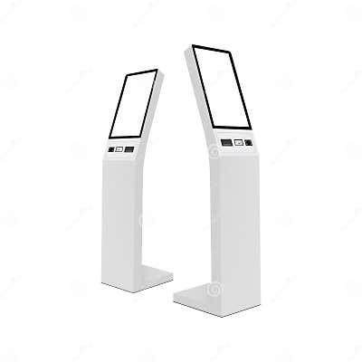 Modern Touch Screen Payment Terminal, Side View Stock Vector ...