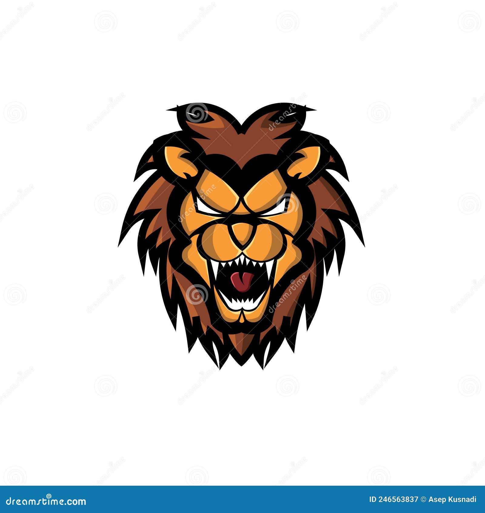 Unique Lion Head Vector Logo Stock Vector - Illustration of crest ...