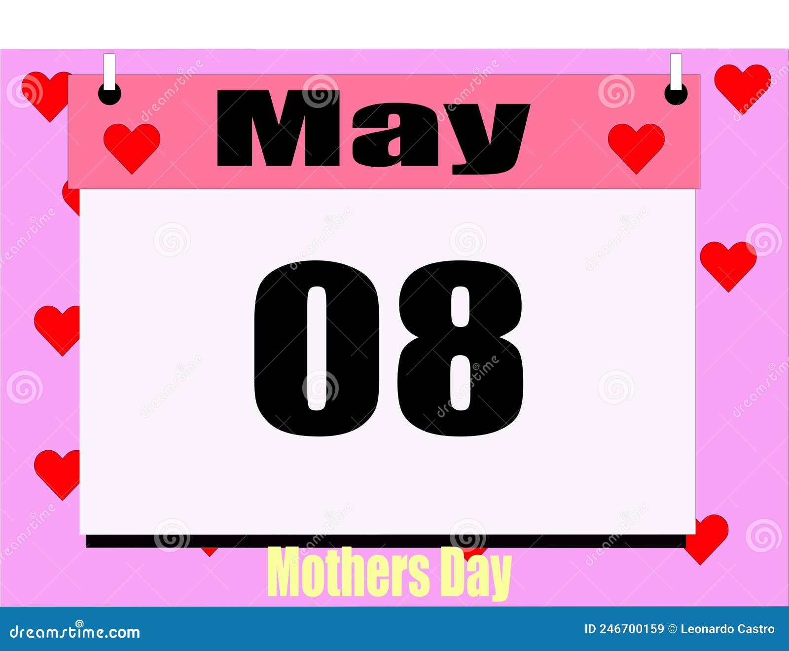 Eighth of May Mother& X27;s Day Stock Illustration - Illustration of ...