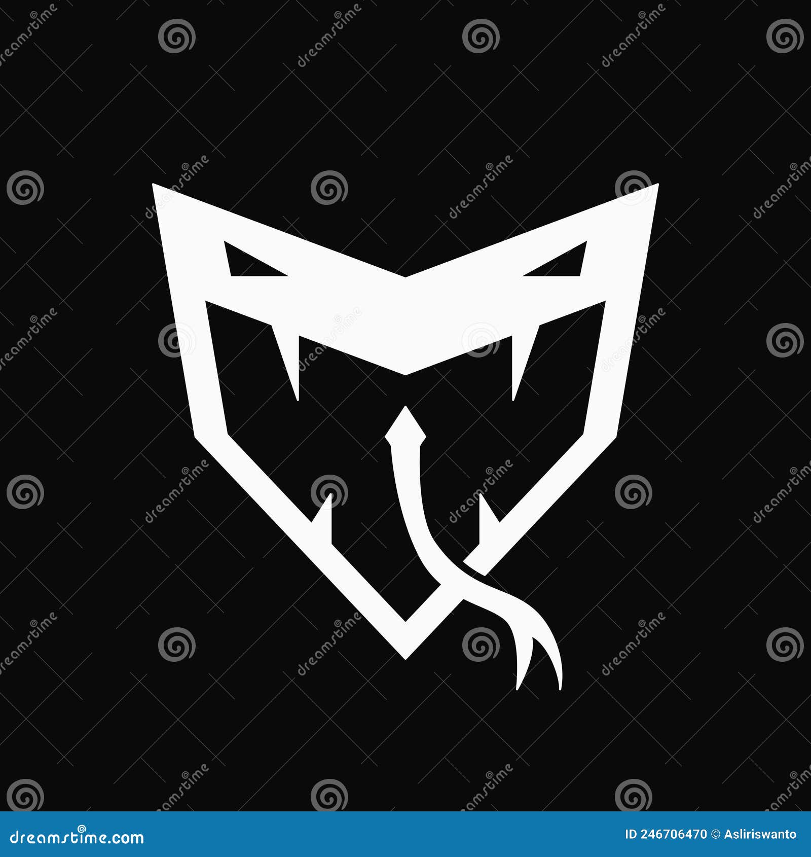 Snake Head Logo Concept. Animal, Abstract, Minimalist, Monogram and ...