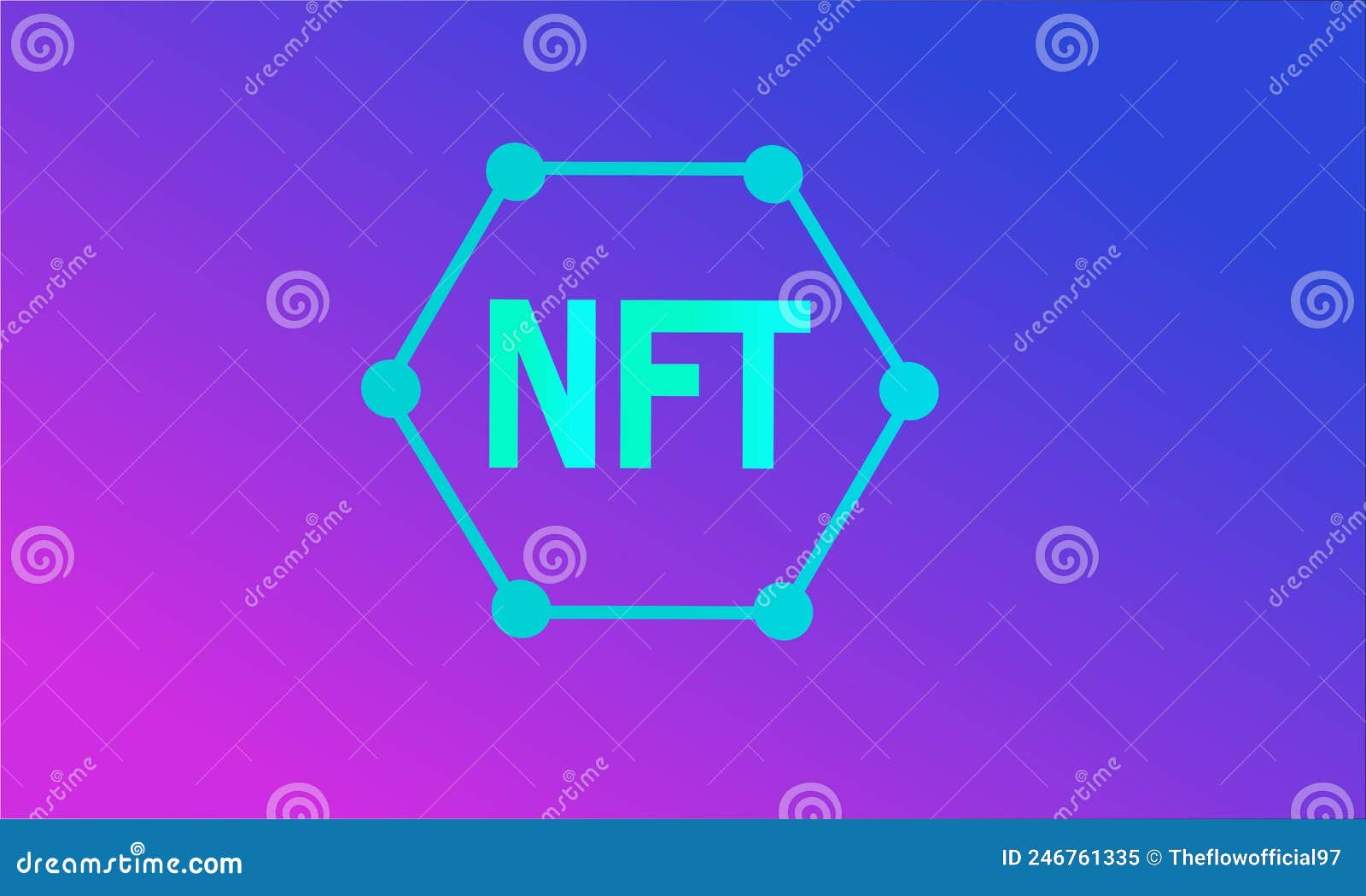 Vector Nft Icon - Gradient Color Token Logo Design Concept Stock Vector ...