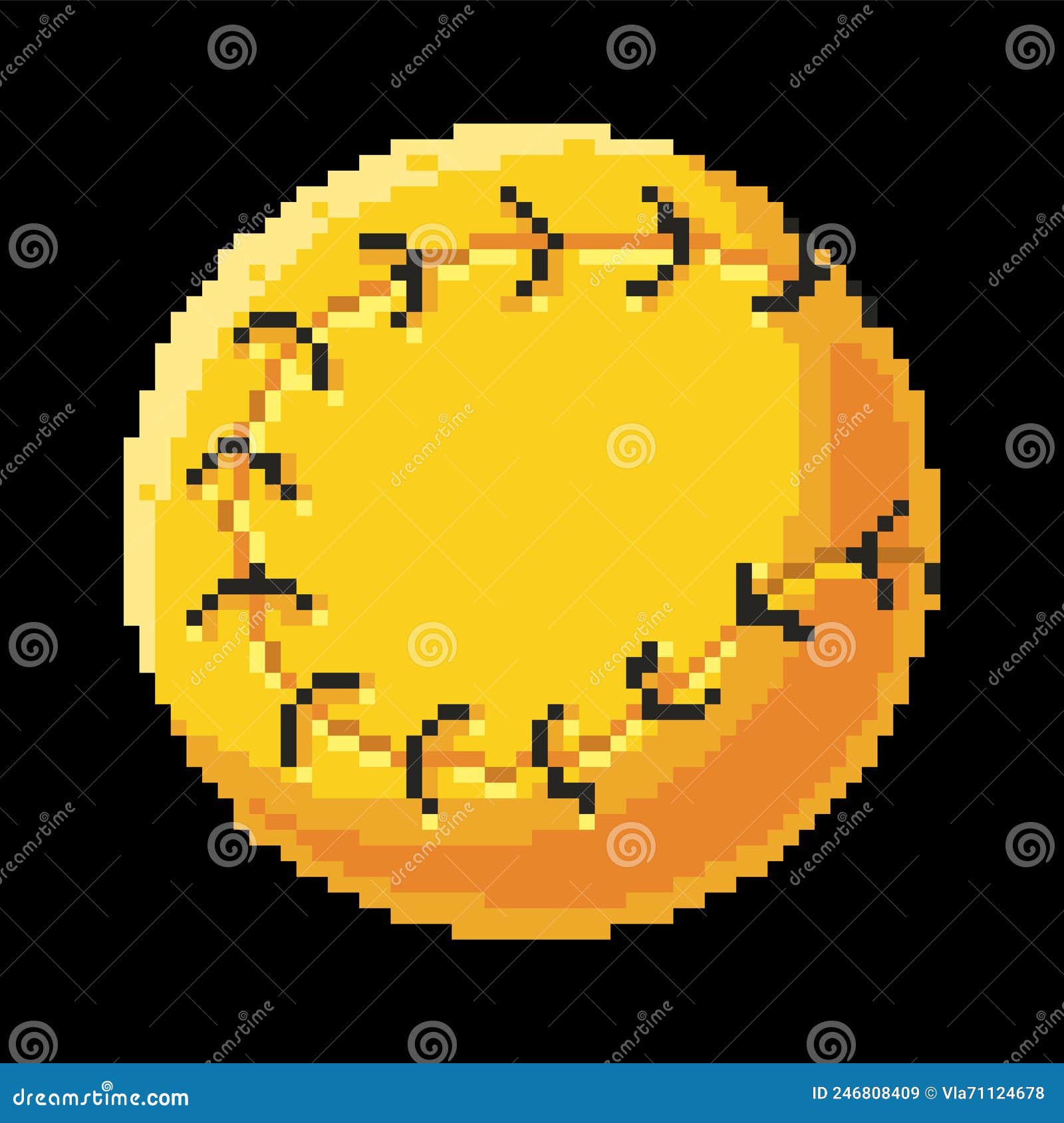 Pixelated Image of Yellow Baseball Softball Ball Stock Illustration ...