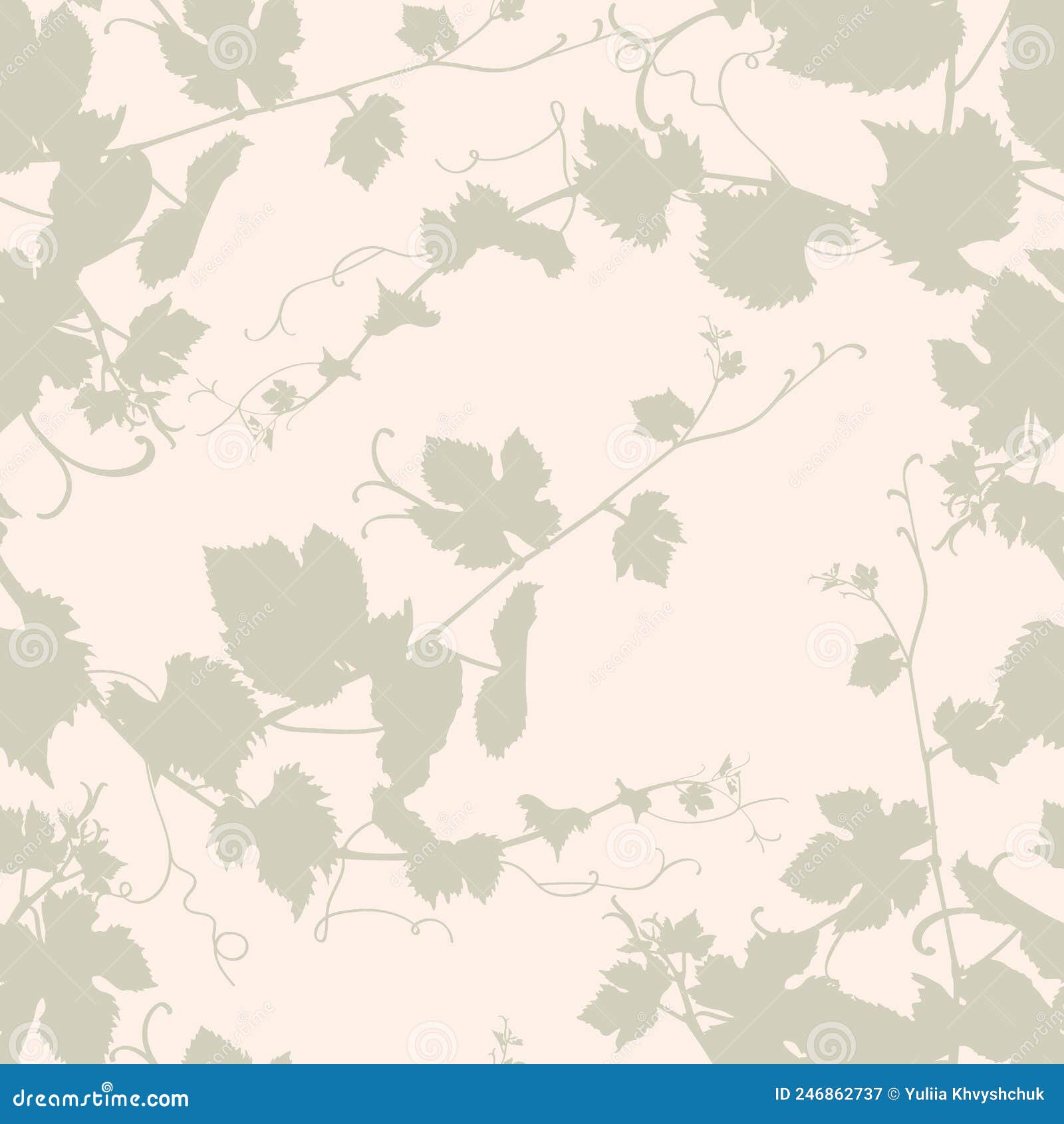 Floral Seamless Pattern with Grape Branch. Wineyard Retro Wallpaper ...