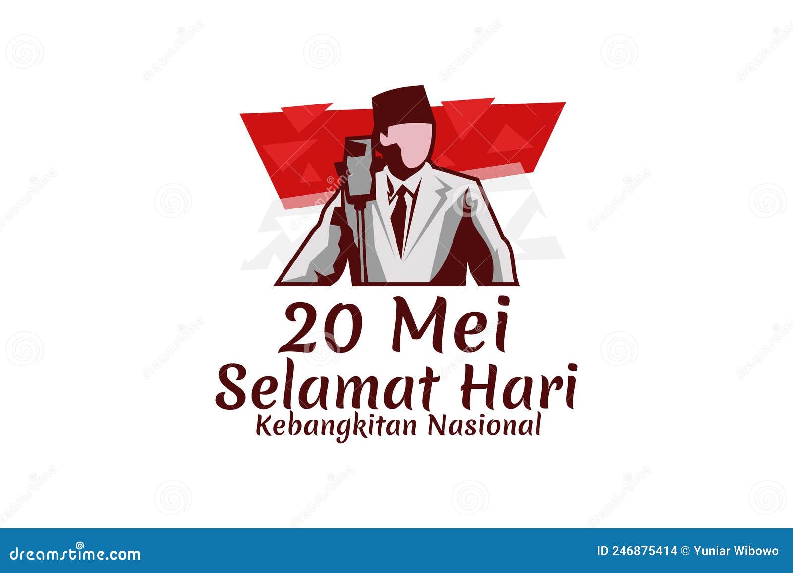 Translation: May 20, National Awakening Day Vector Illustration. Stock ...