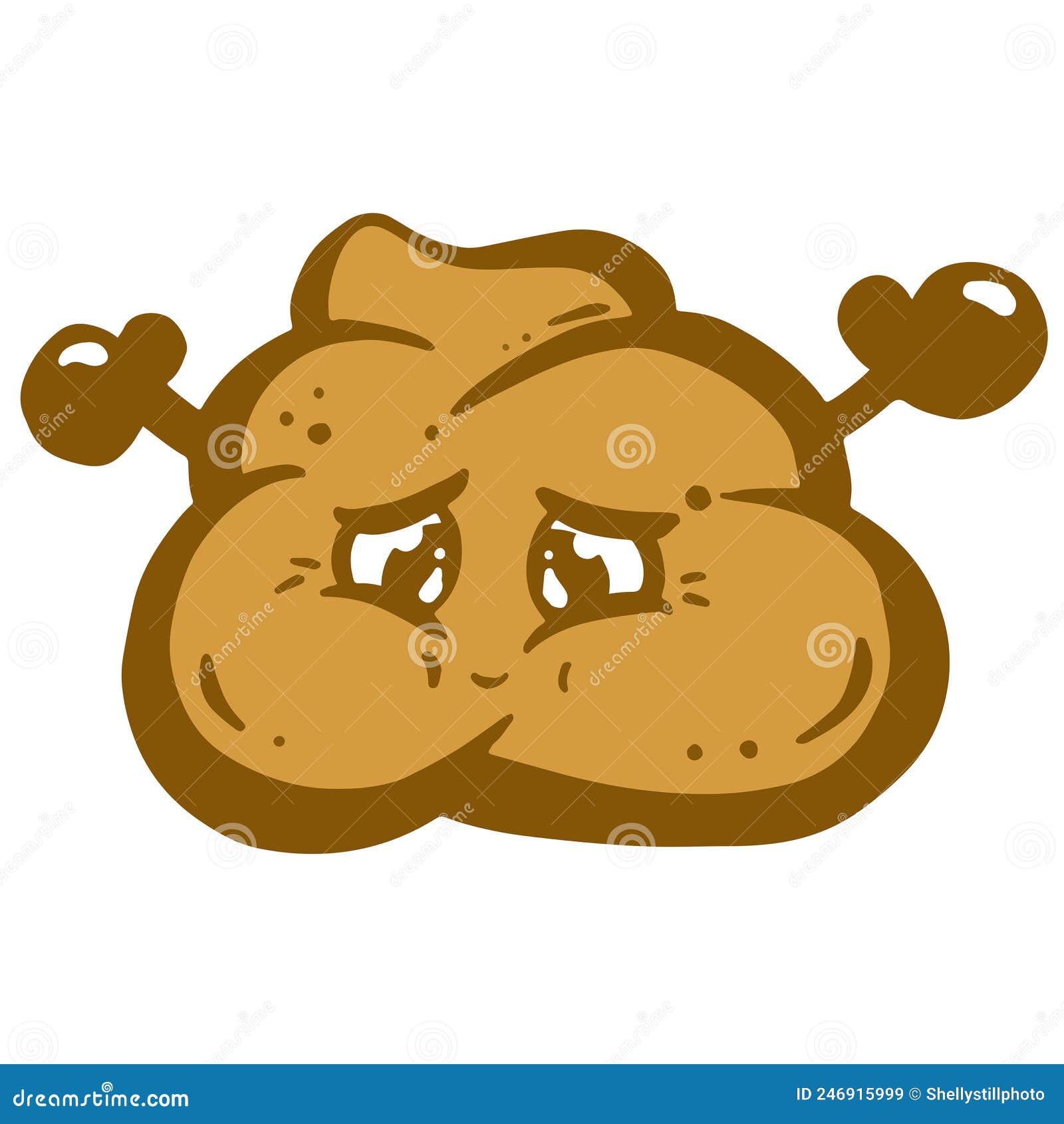 Cartoon Human or Dog Poop Poo Character Illustration Vector Stock ...