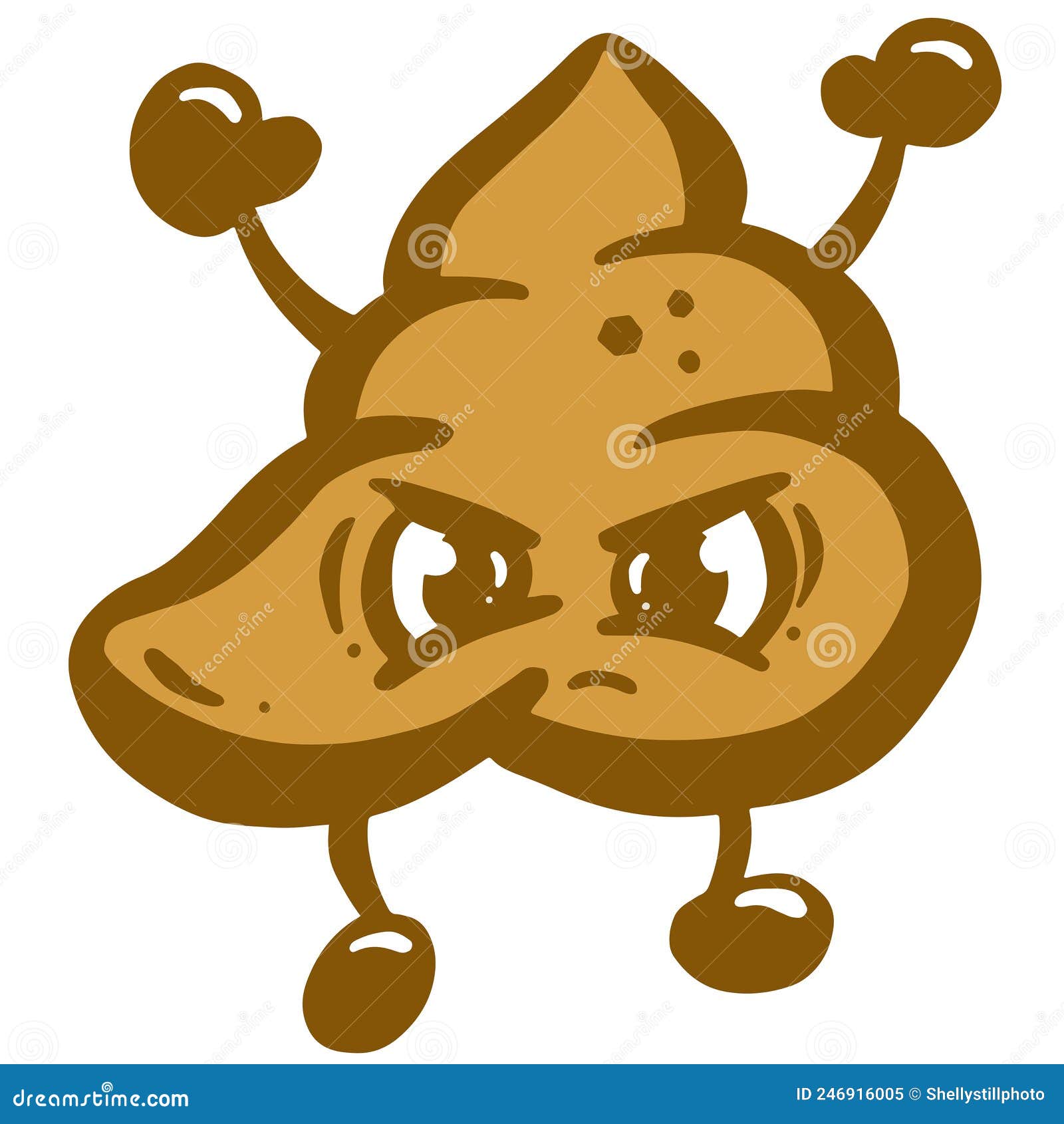 Cartoon Human or Dog Poop Poo Character Illustration Vector Stock ...