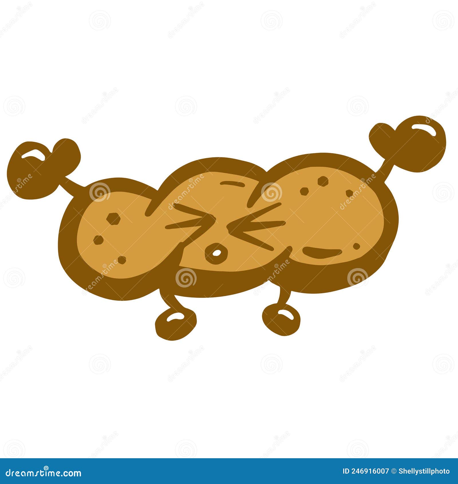 Cartoon Human or Dog Poop Poo Character Illustration Vector Stock ...