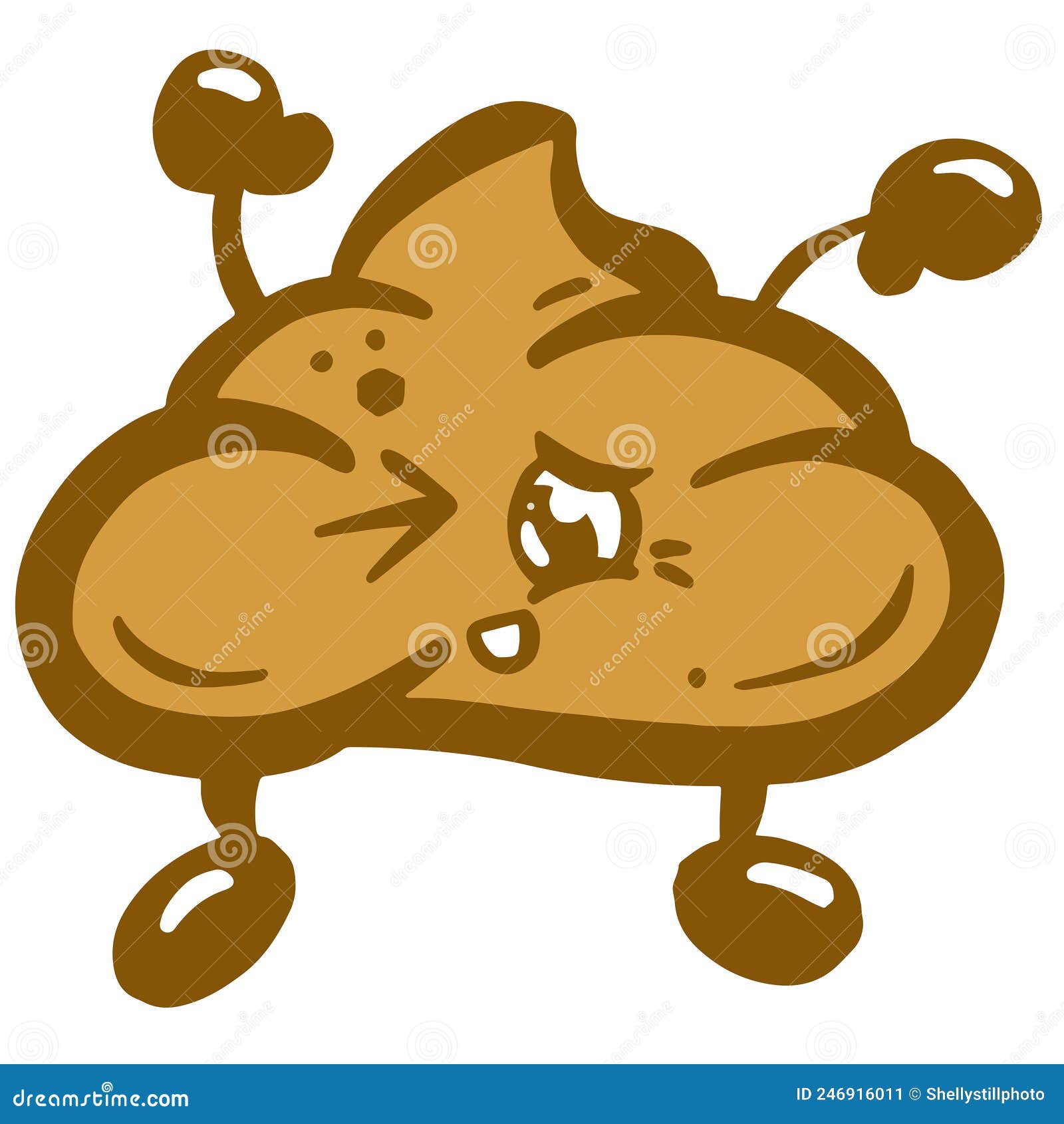 Cartoon Human or Dog Poop Poo Character Illustration Vector Stock ...