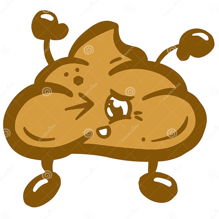Cartoon Human or Dog Poop Poo Character Illustration Vector Stock ...
