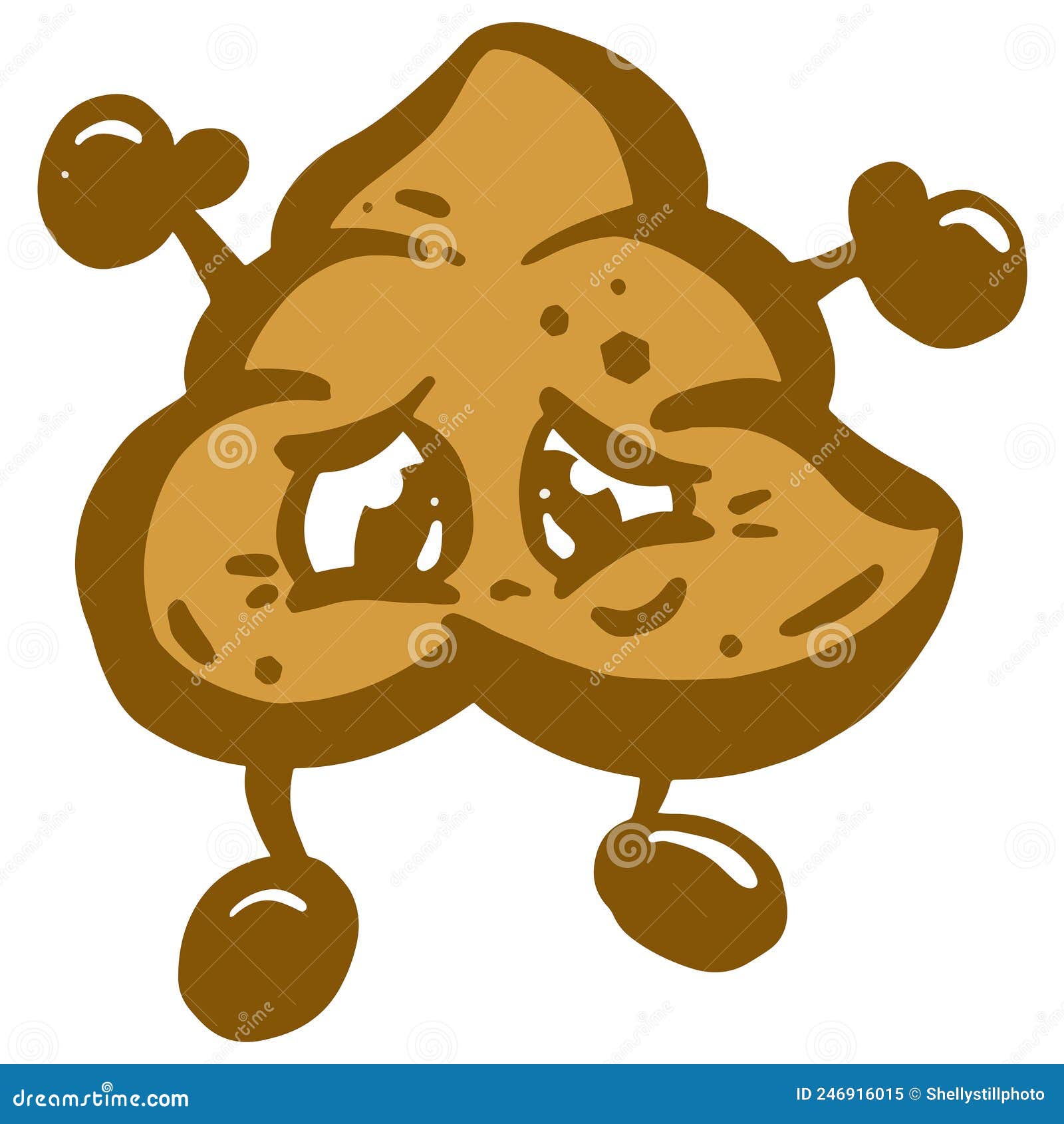 Cartoon Human or Dog Poop Poo Character Illustration Vector Stock ...